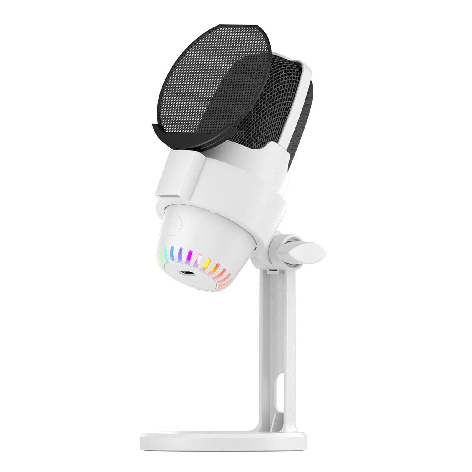 JNYSJ Gaming USB Microphone Dynamic RGB Lighting Effects Noise ...