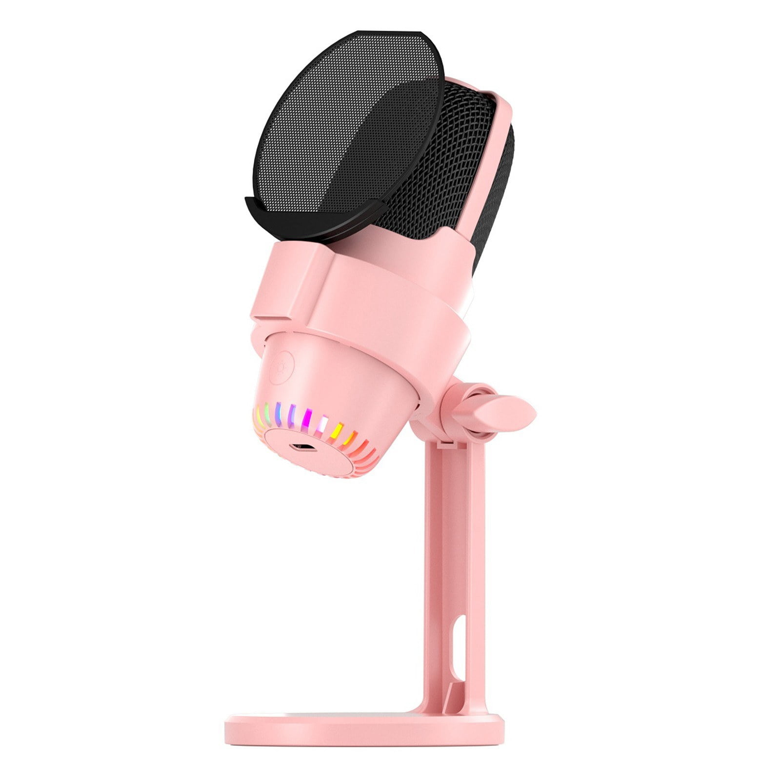 JNYSJ Gaming USB Microphone Dynamic RGB Lighting Effects Noise ...