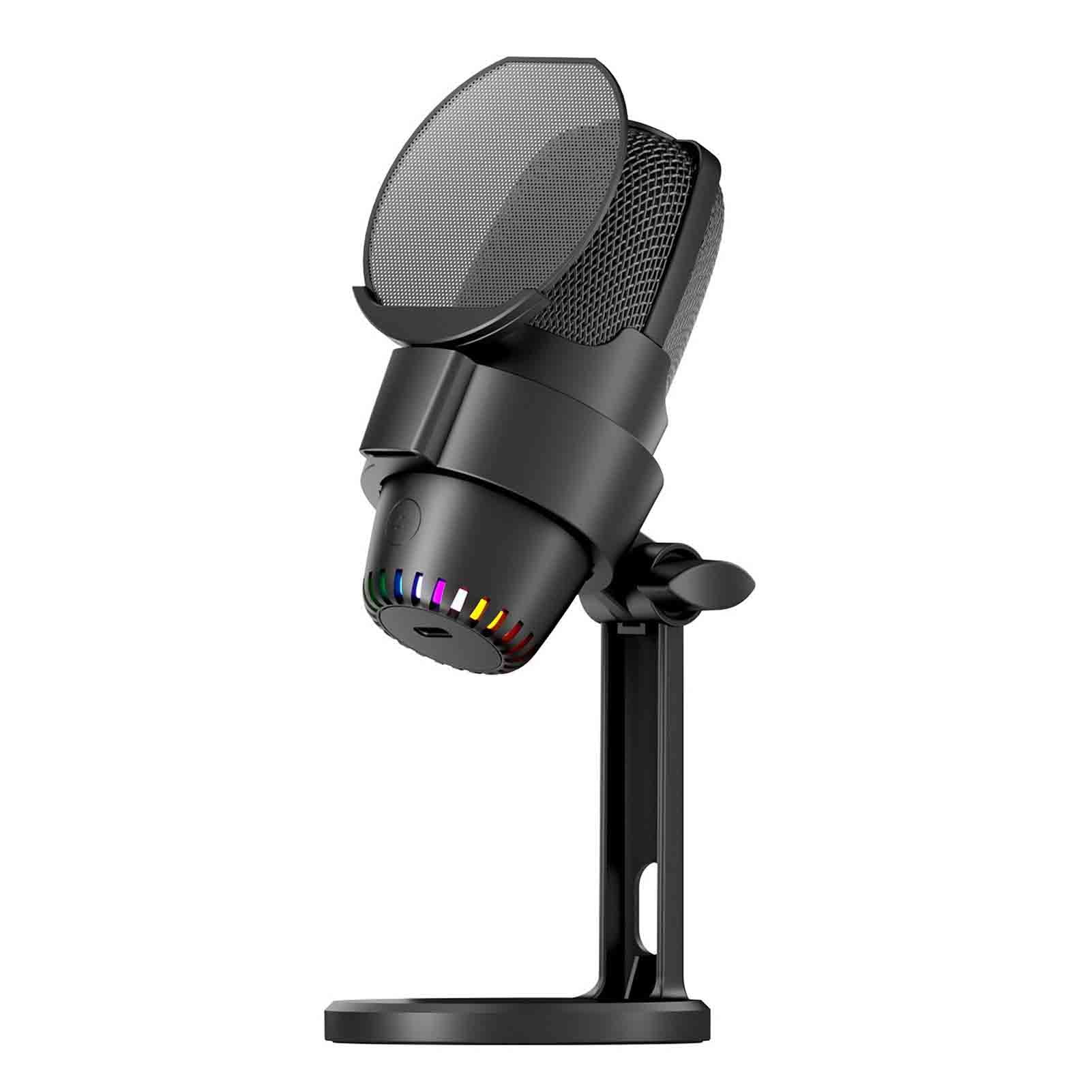 JNYSJ Gaming USB Microphone Dynamic RGB Lighting Effects Noise ...