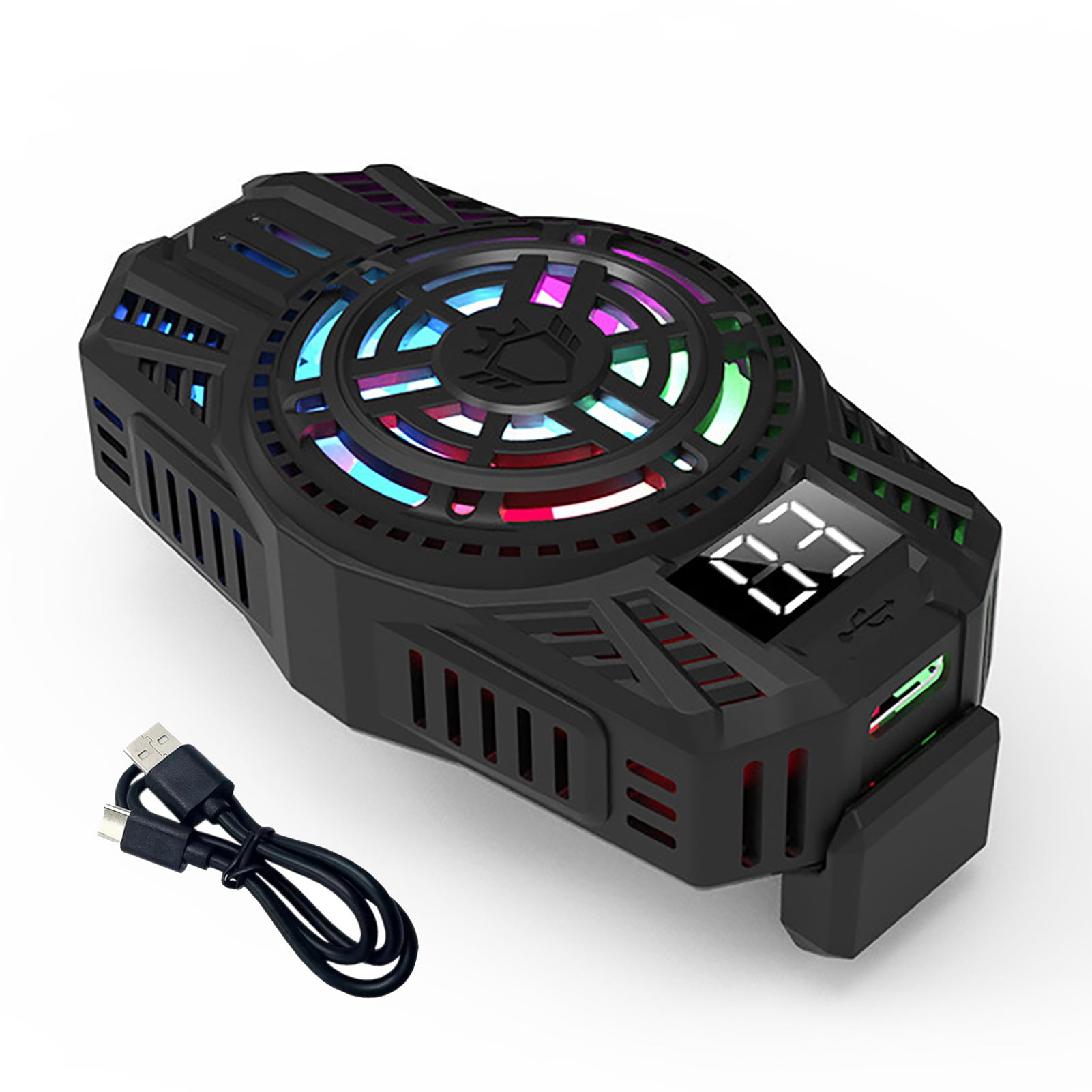 JNYSJ RGB Light Cell Phone Cooler Fan Cellphone Radiator with LED ...