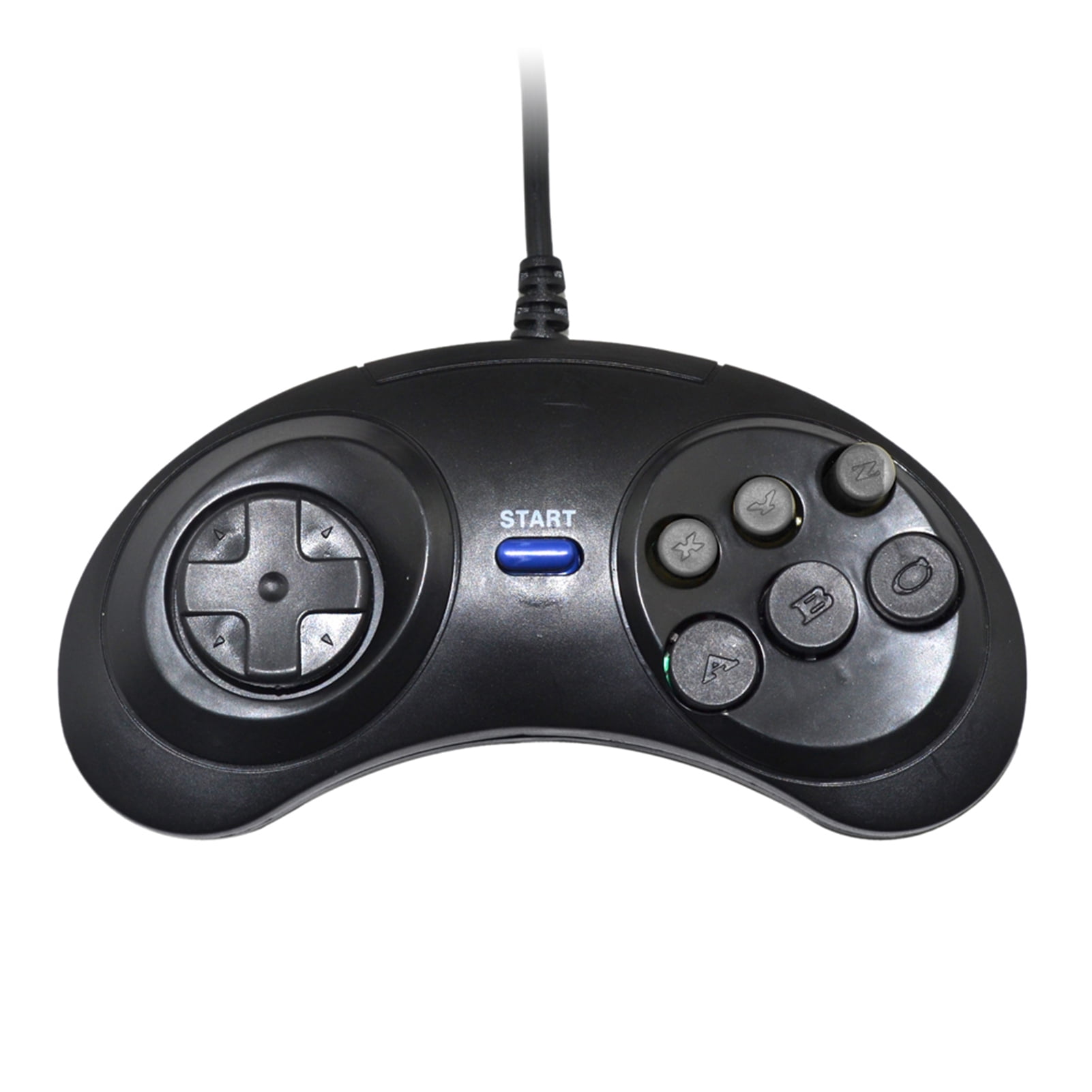 JNYSJ Wired Gamepad Plug And Play 6 Key Layout Disc Direction Button ...