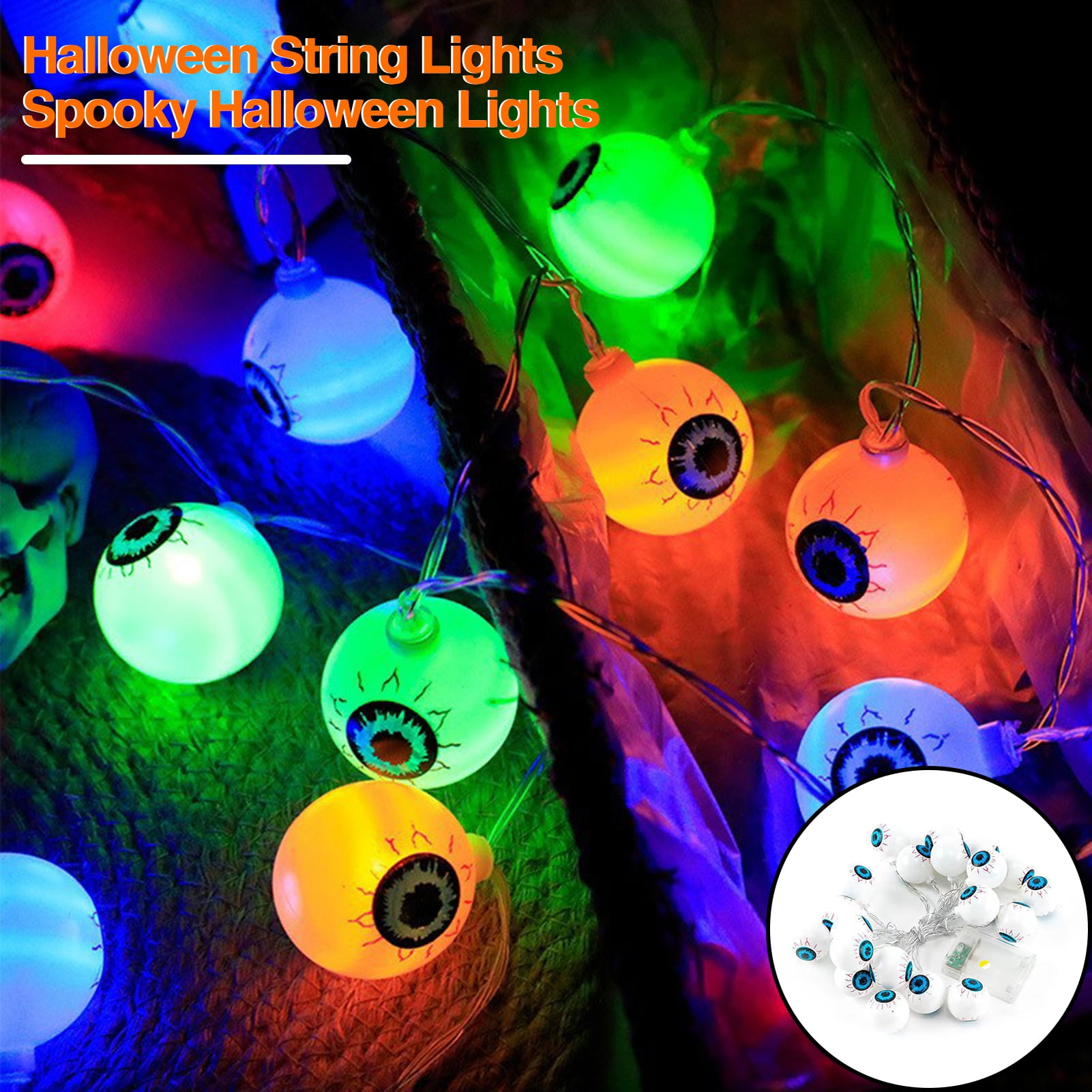 JNYSJB Halloween Ghost Eye Light Spooky LED Create Haunting Atmosphere ...
