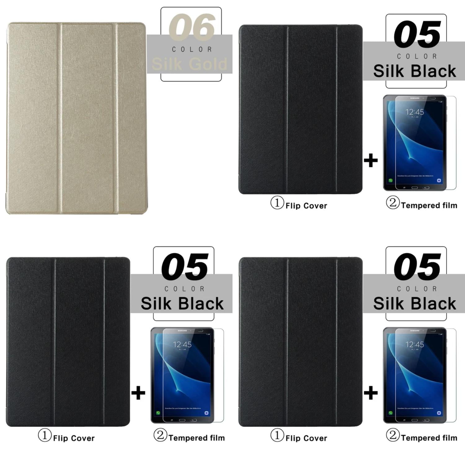 JNZOLIJ Flip Tablet Case Tab A A6 10.1 T580 Leather Smart Cover Tab A8 X200 A7 Lite T220 A9 Plus ...