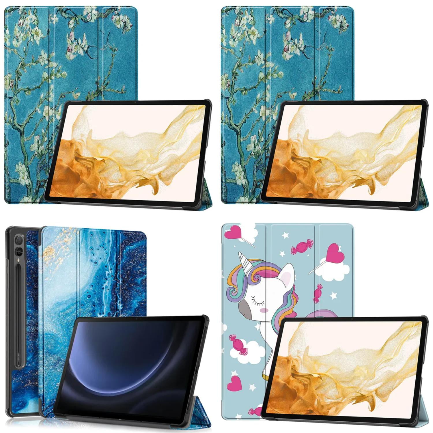 JNZOLIJ Stylish Fashion Painted Smart Leather Cover Case for Tab S9 FE ...