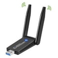 JNZOUHA 1300Mbps USB WiFi Adapter For PC Dual 5dBi Antenna Wireless ...