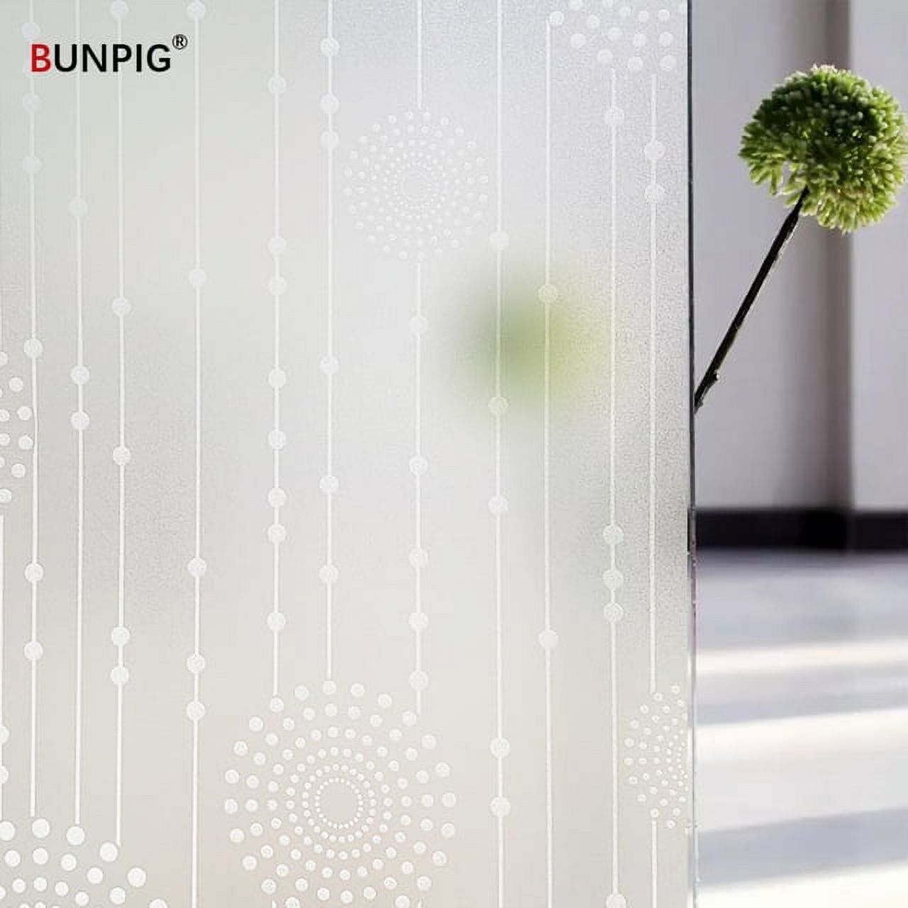 JNZOUHA NEWKBO Window Film Privacy Stained Glass Film Frosted Opaque ...