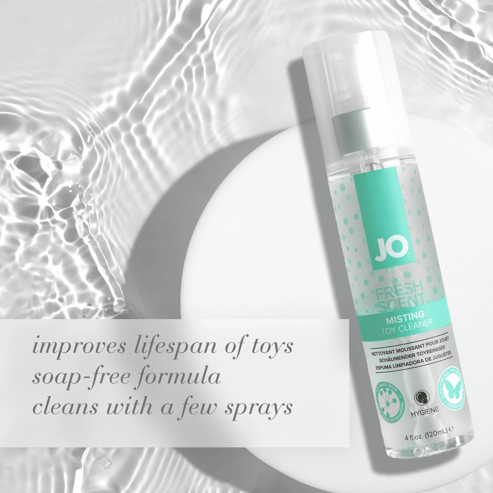 JO Fresh Scent Misting Adult Intimate Toy Cleaner, All-Purpose Natural ...