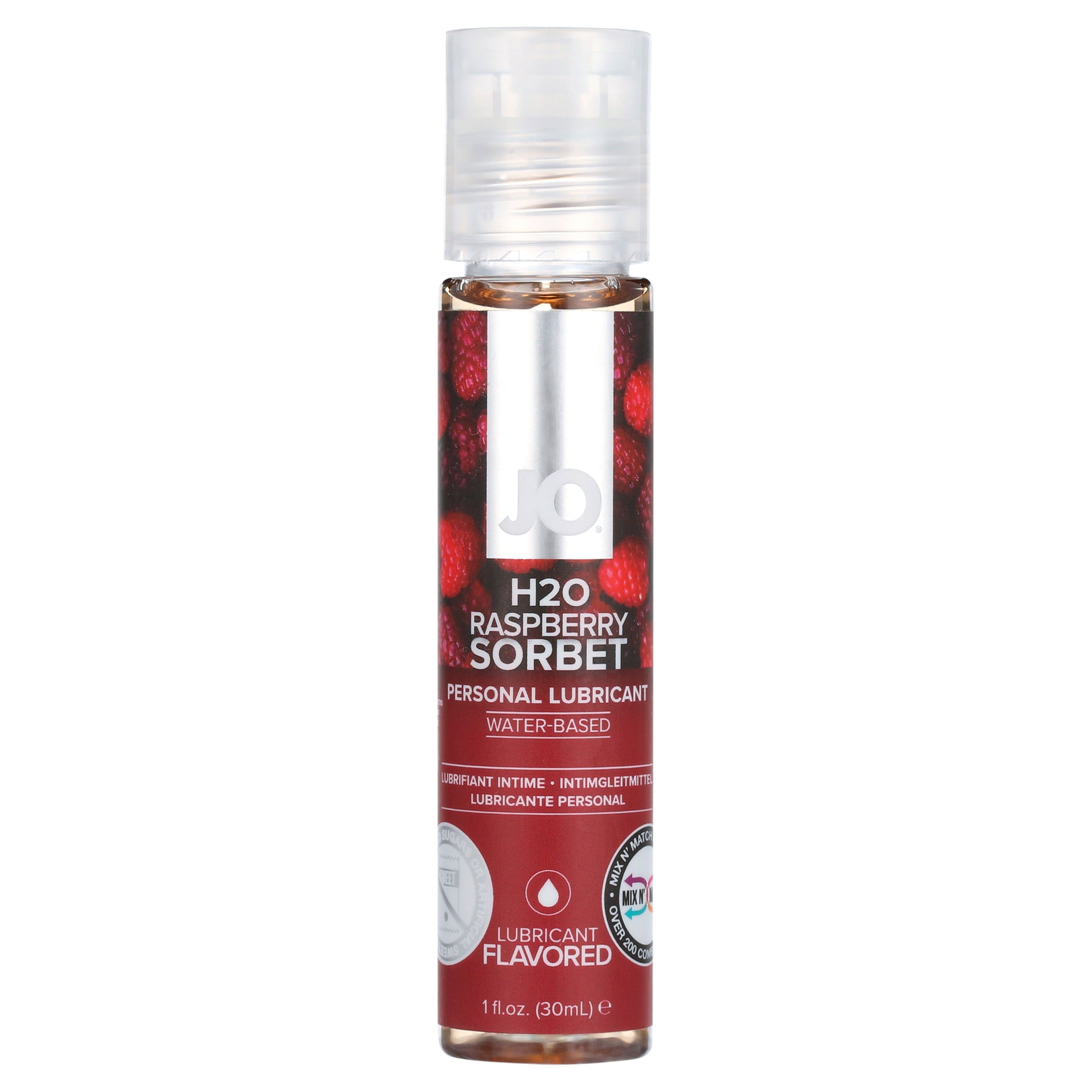 JO H2O Water Based Flavored Lubricant 1 oz - Raspberry Sorbet - Walmart.com