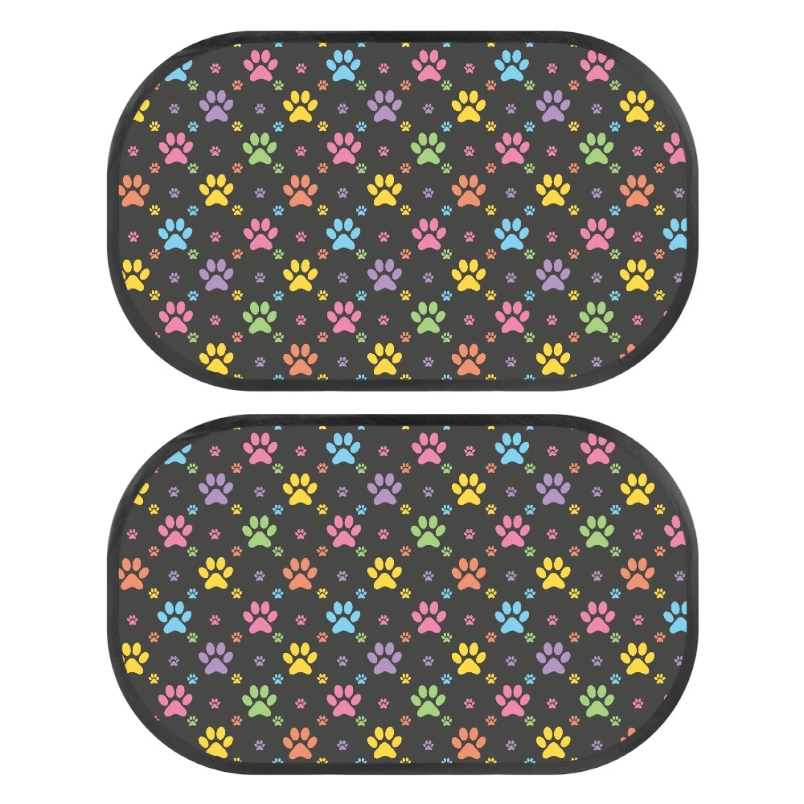 JOAIFO Paw Print Car Sun Shade for Baby Kids Car Window Sun Blocker 2 ...