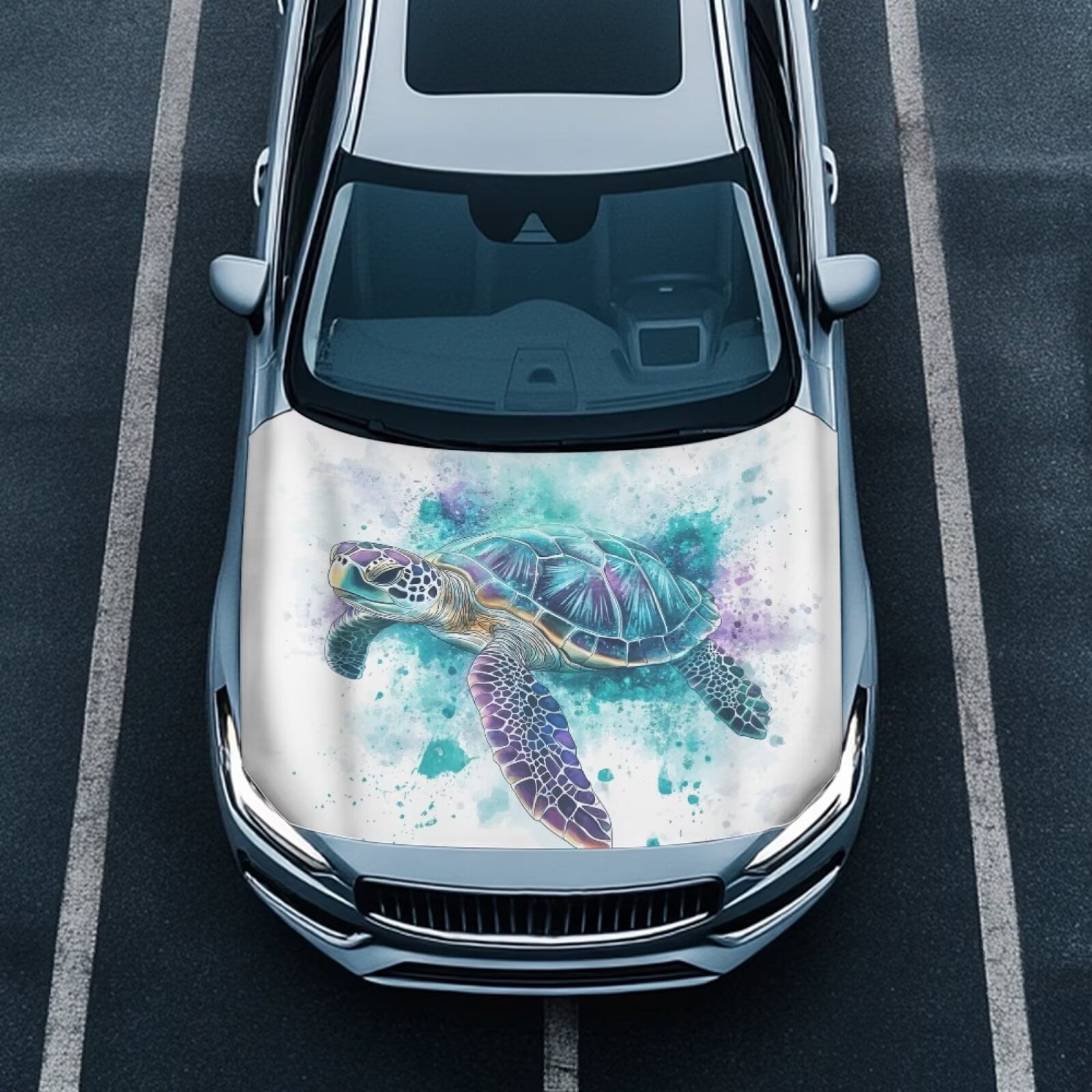 KUIFORTI Turtle Car Hood Cover Washable Hood Covers for Cars Novelty ...