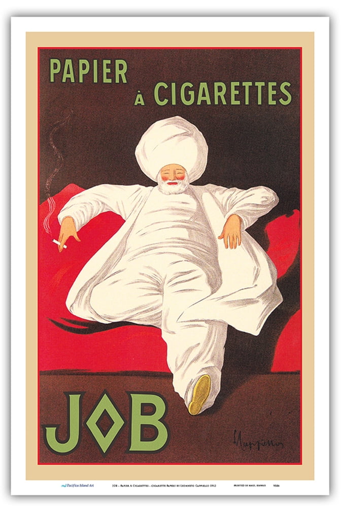 JOB Rolling Papers Paris - Papier A Cigarettes - Vintage Advertising ...