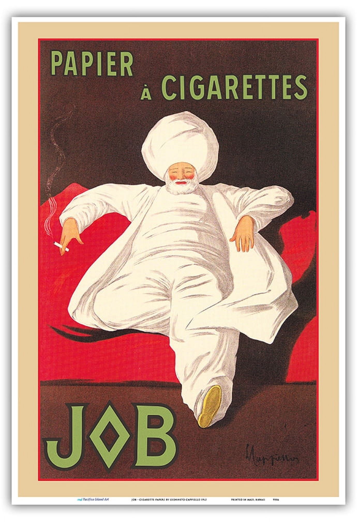 JOB Rolling Papers Paris - Papier A Cigarettes - Vintage Advertising ...