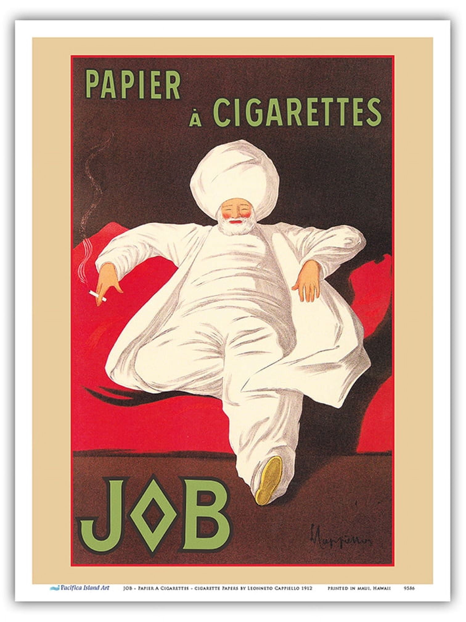 JOB Rolling Papers Paris - Papier A Cigarettes - Vintage Advertising ...