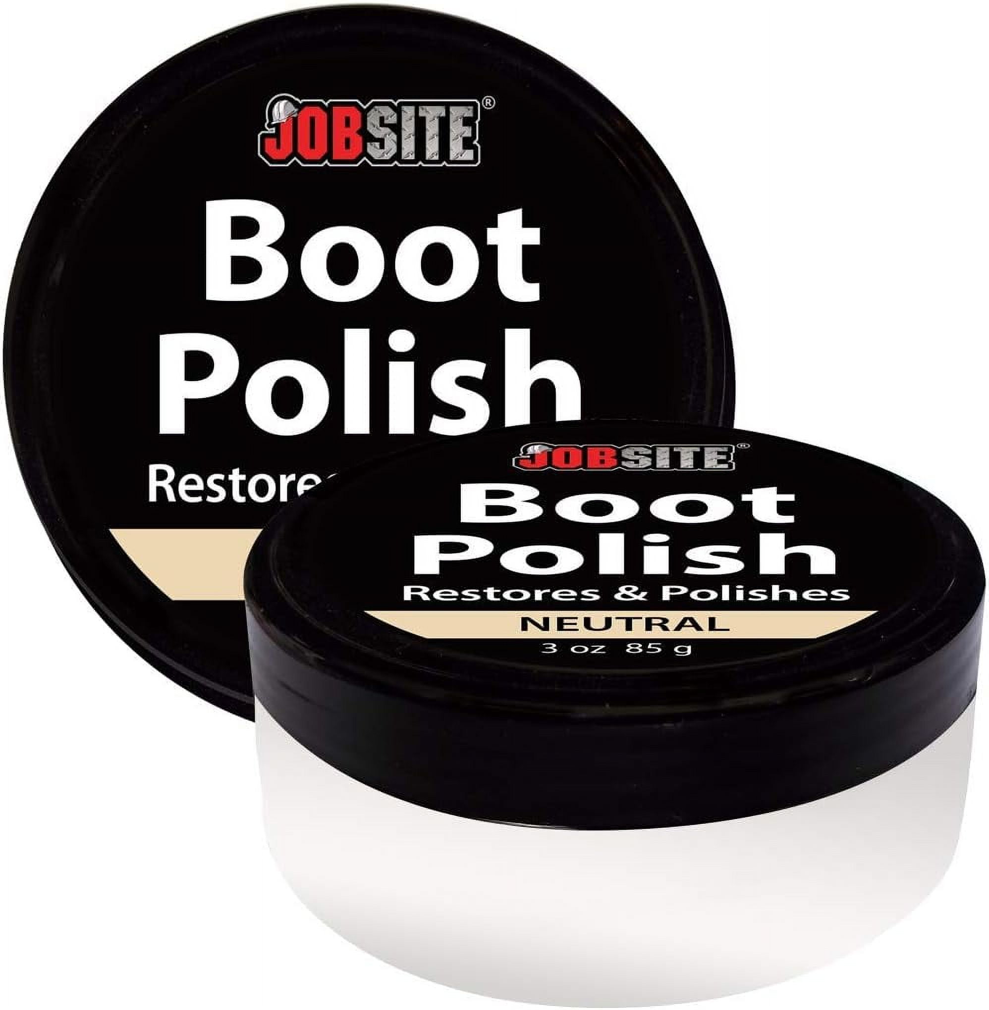 JOB SITE Premium Leather Boot & Shoe Polish Cream - Restores ...