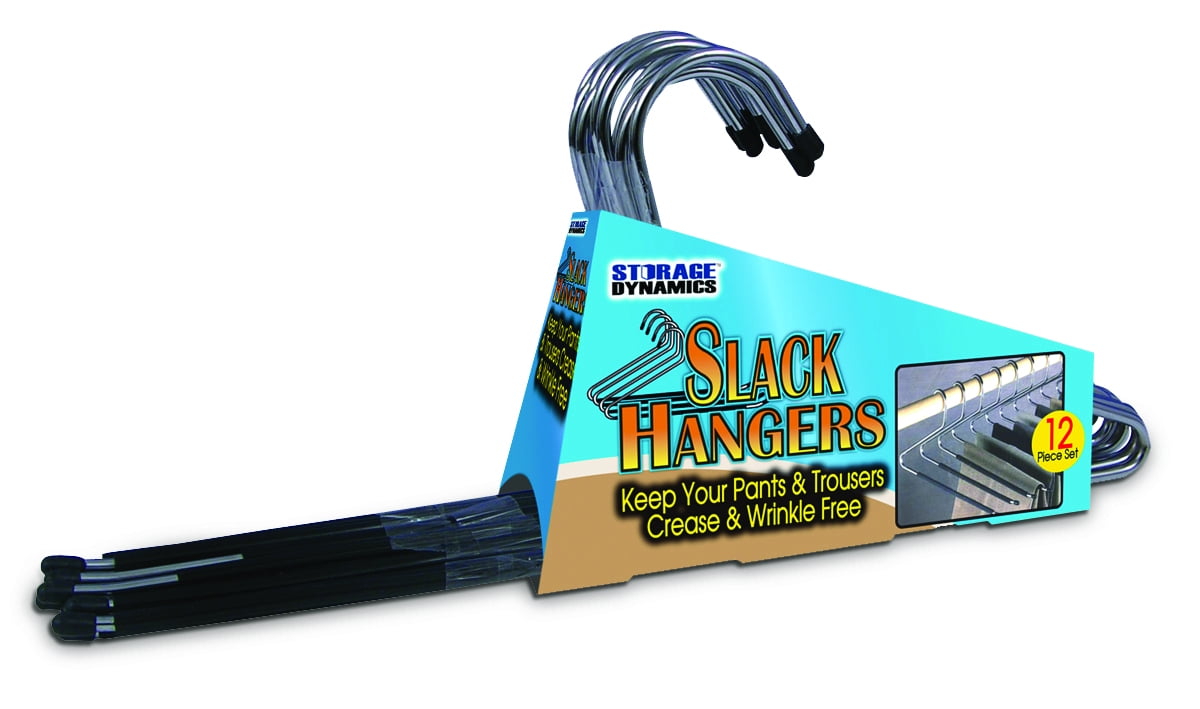 JOBAR JB3152 12 Pc Set Slacks Hangers Easy Slide - Walmart.com