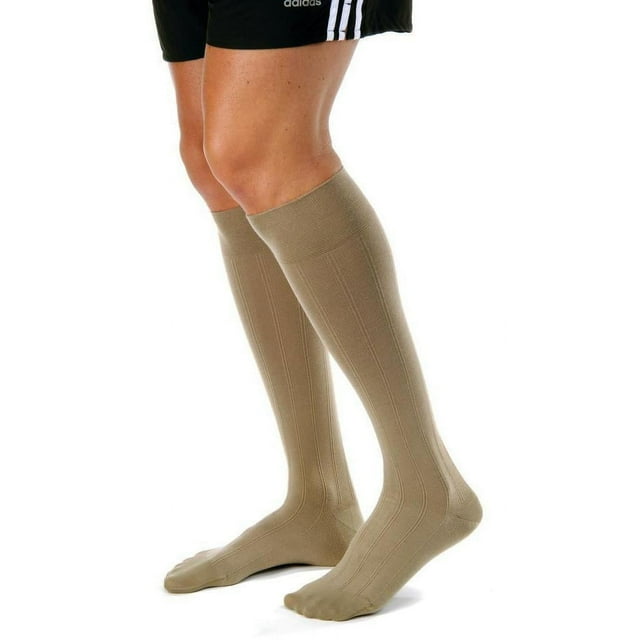 Jobst For Men Casual Closed Toe Knee High Socks 20 30 Mmhg Khaki