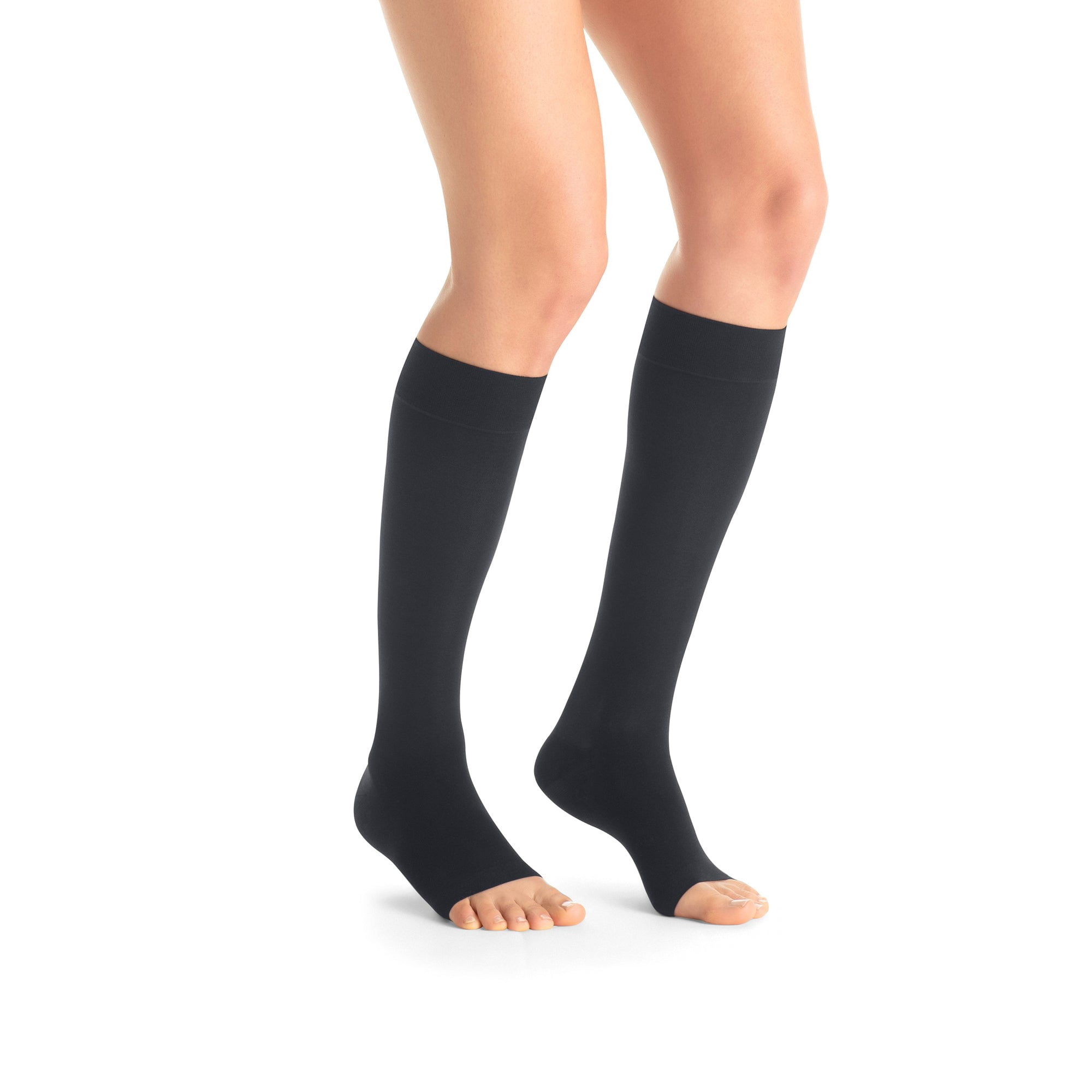 Jobst Opaque Open Toe Maternity Knee Highs - 20-30 mmHg Anthracite ...