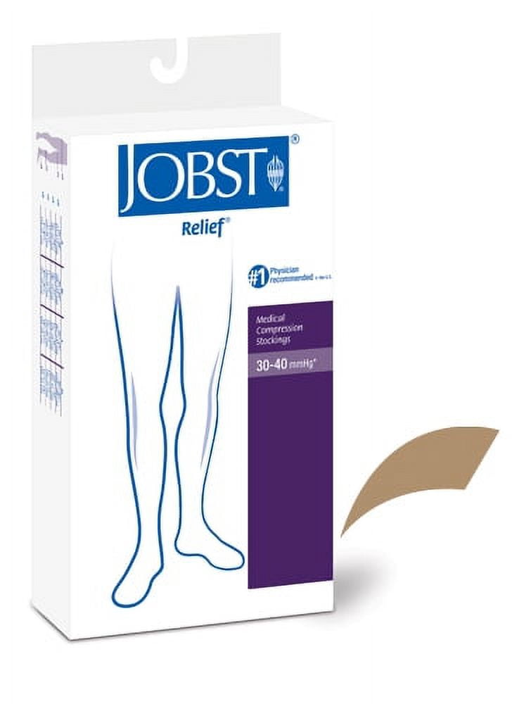 Jobst Relief 30-40 Thigh-Hi OT Beige Small HSA/FSA Eligible - Walmart.com