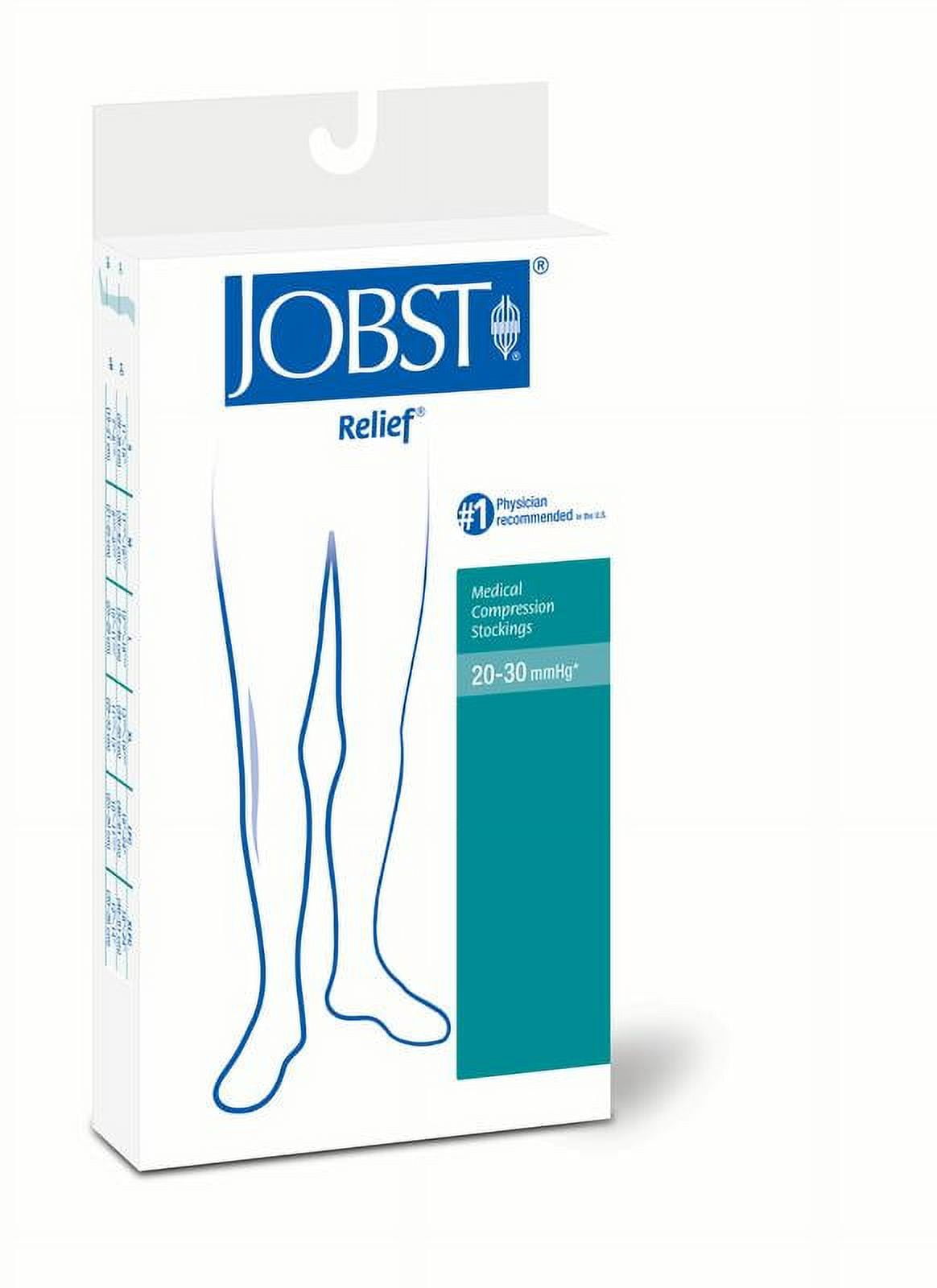 JOBST Relief Knee High 20-30 mmHg Compression Socks, Closed Toe, Black ...