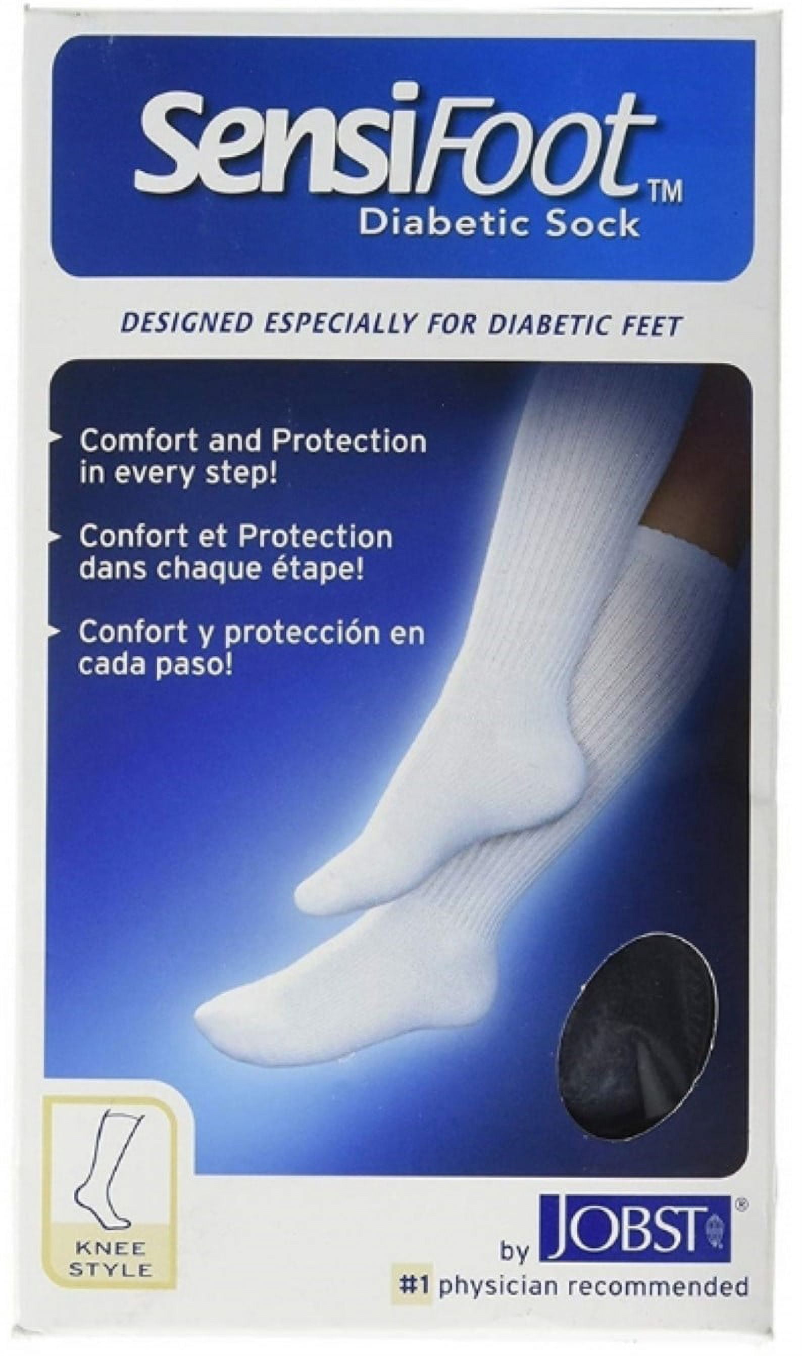 JOBST Sensifoot Closed Toe Knee Socks, Black, Large 1 ea - Walmart.com