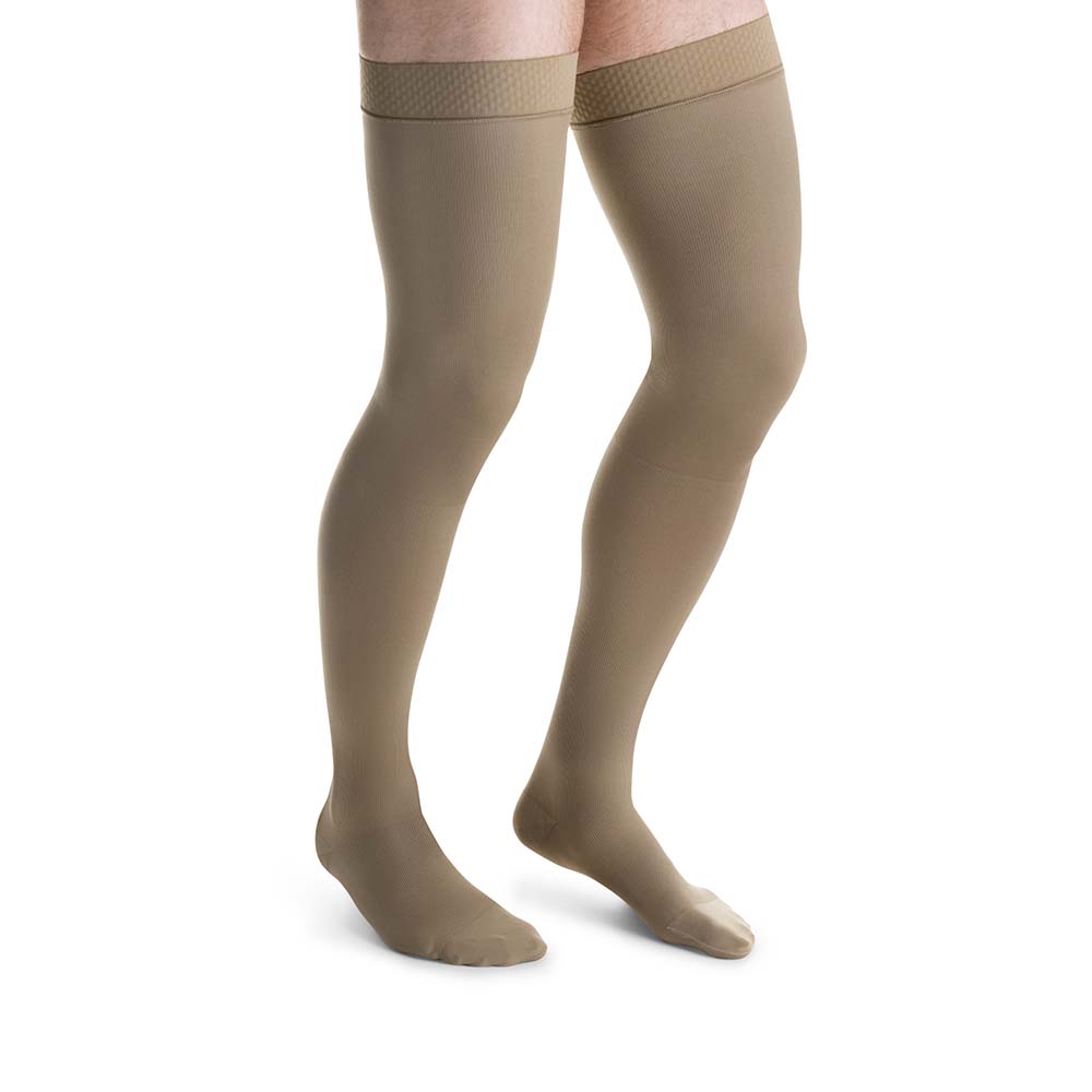 JOBST forMen Compression Socks, 20-30 mmHg, Thigh High, Closed Toe ...