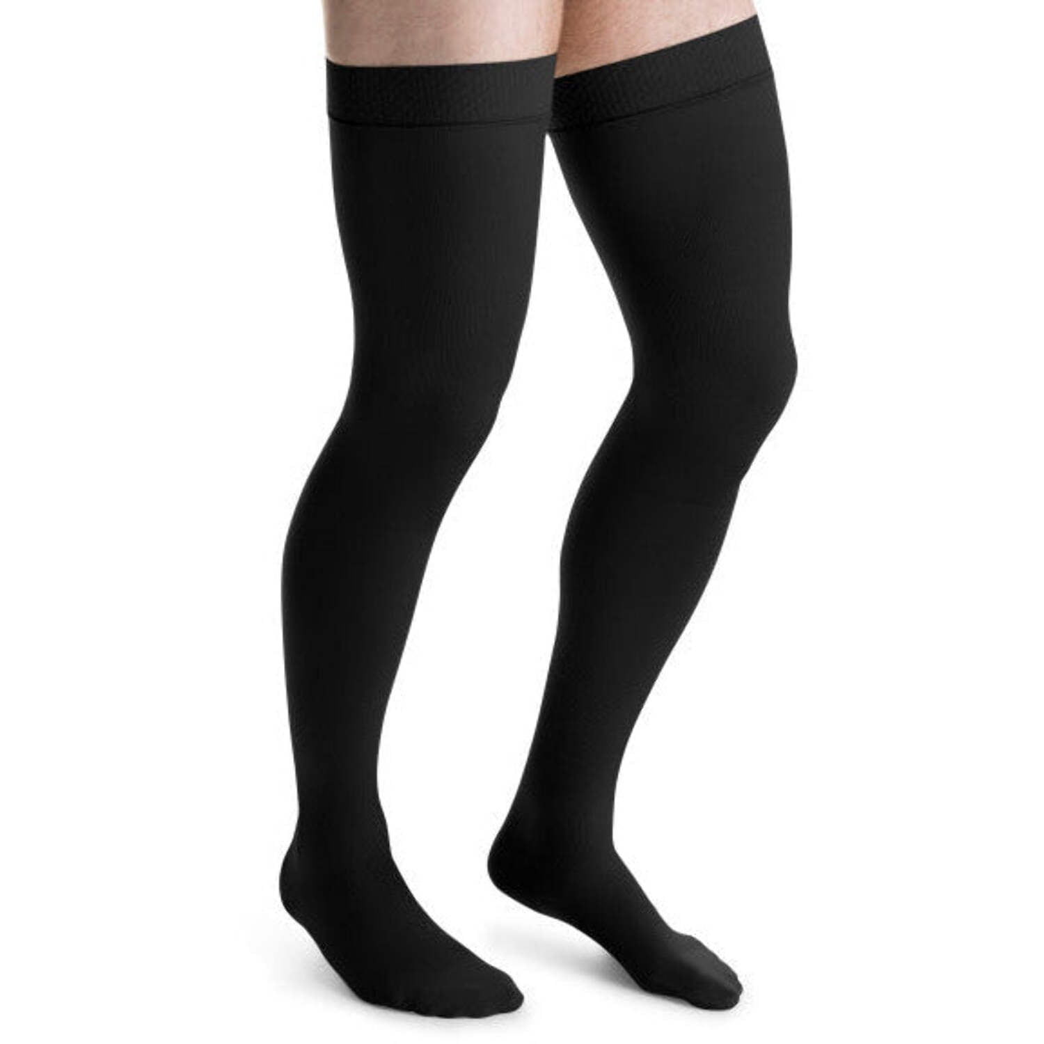 Jobst for Men 20-30 Closed Toe Thigh High Compression Stockings Black ...
