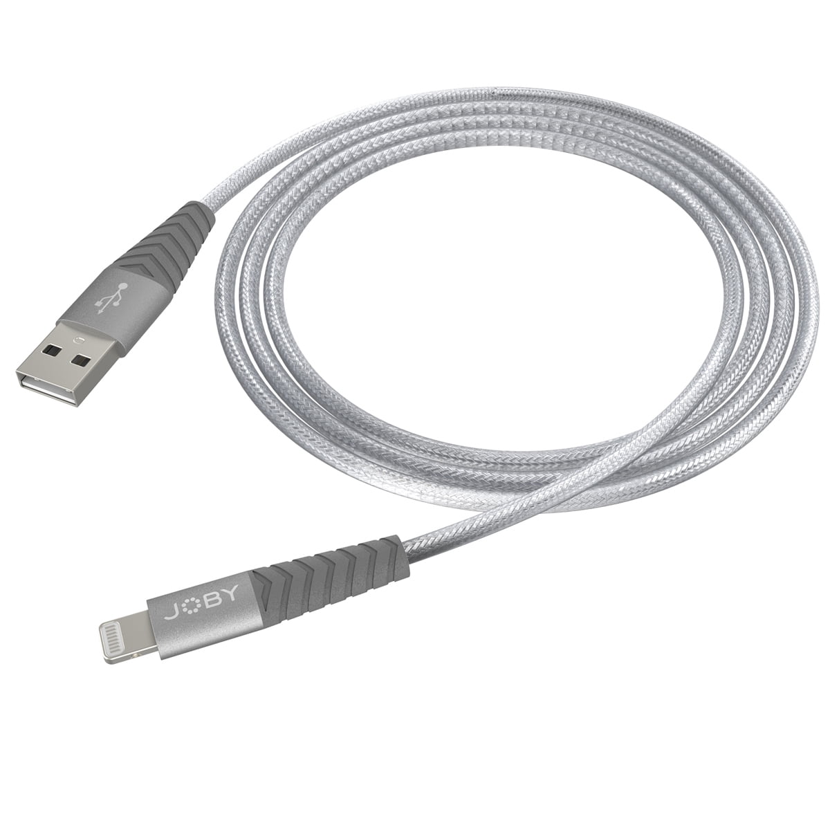 JOBY 3.9' High Speed MFi Certified Charge and Sync Lightning Cable, Space Gray - Walmart.com