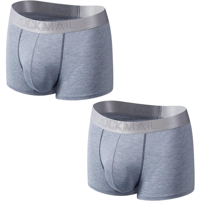 JOCKMAIL 2 Pack/PCS Men's Underwear Boxer Briefs Soft Breathable Modal ...
