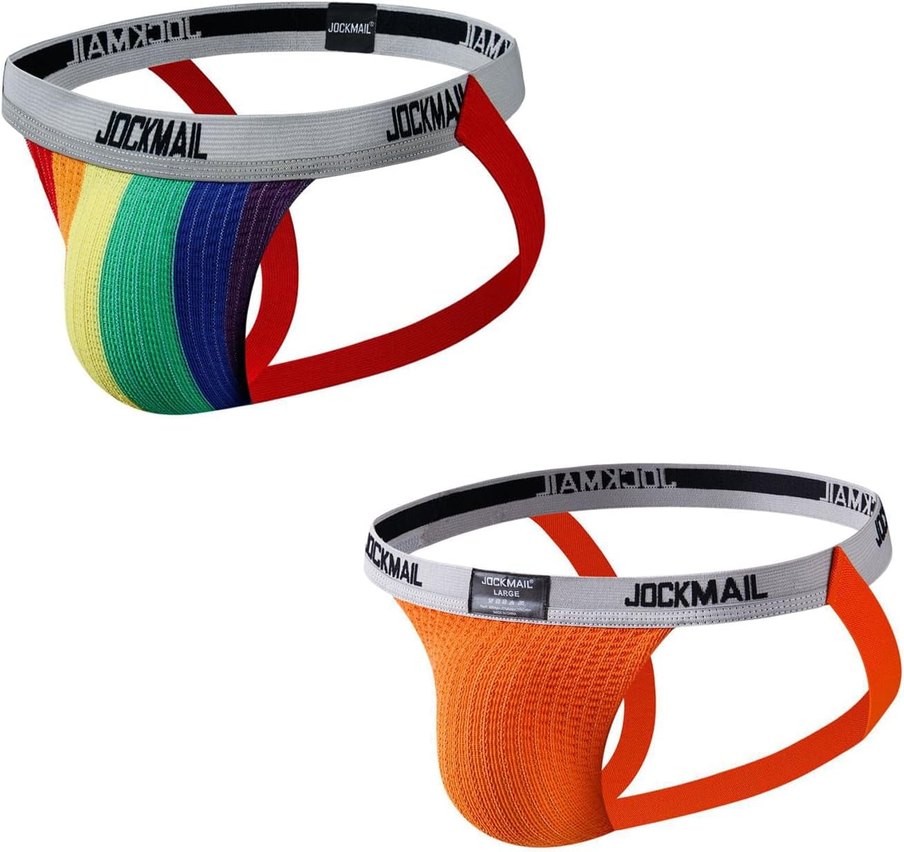 JOCKMAIL 2PCS/Pack Men's Jockstrap Low Waist Jock straps Underwear Gym ...