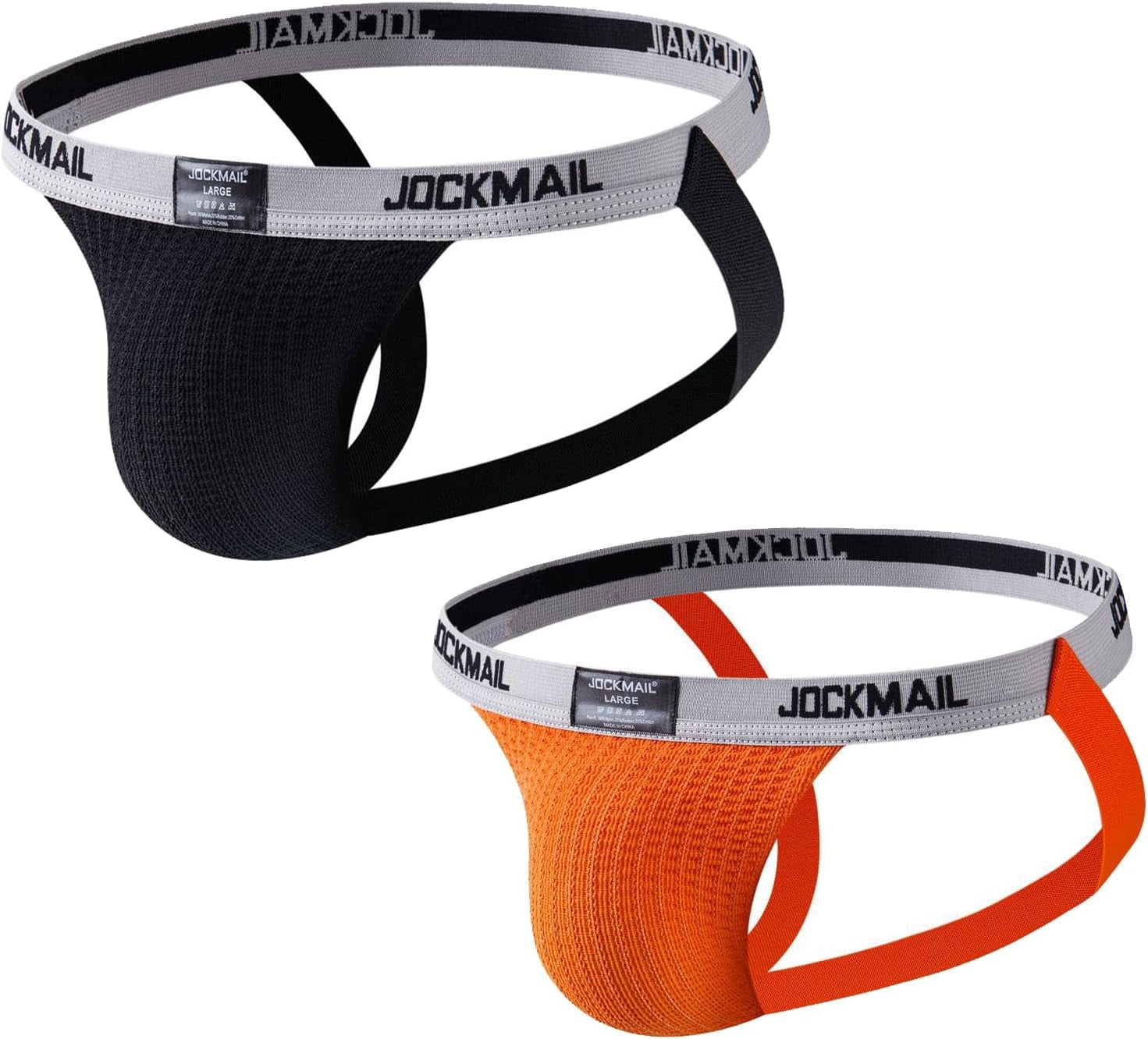 JOCKMAIL 2PCS/Pack Men's Jockstrap Low Waist Jock straps Underwear Gym ...