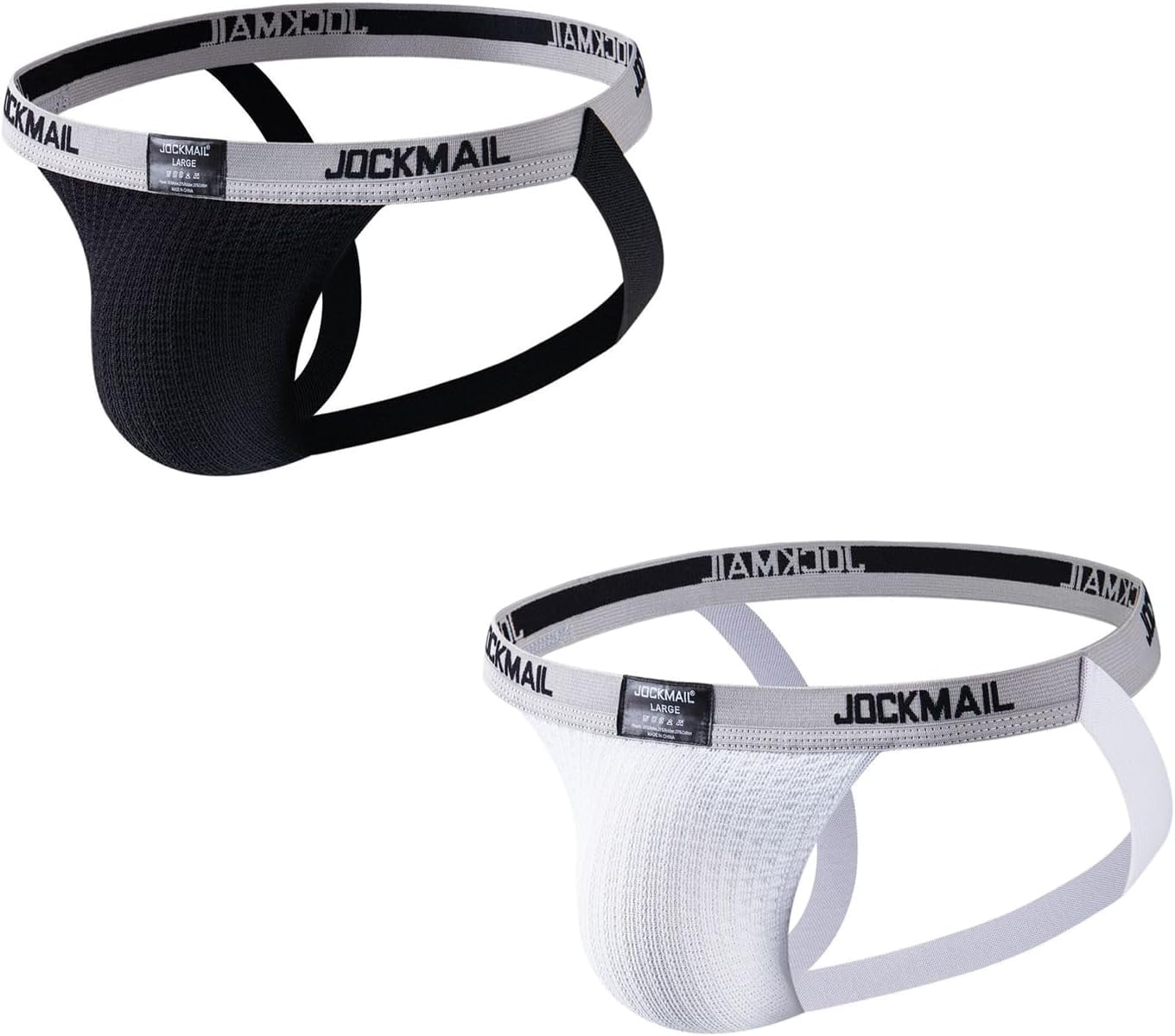 JOCKMAIL 2PCS/Pack Men's Jockstrap Low Waist Jock straps Underwear Gym ...