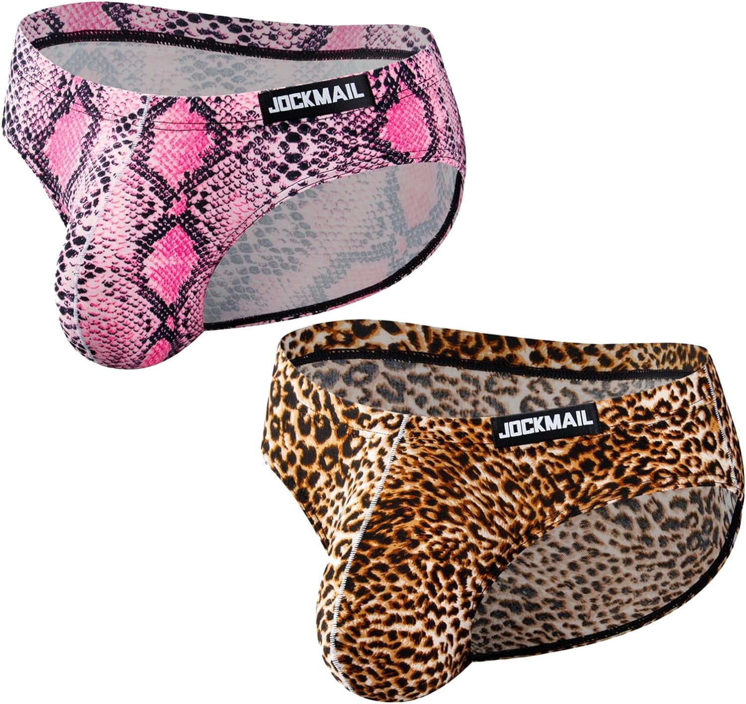JOCKMAIL 2PCS/Pack Men's Underwear Leopard Print Briefs Sexy Comfort ...