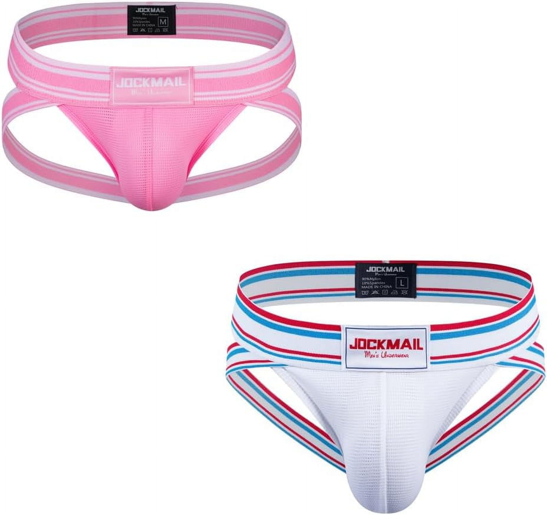 Jockmail 2piecs Pack Men Jockstrap Underwear Sexy Jock Strap For Men