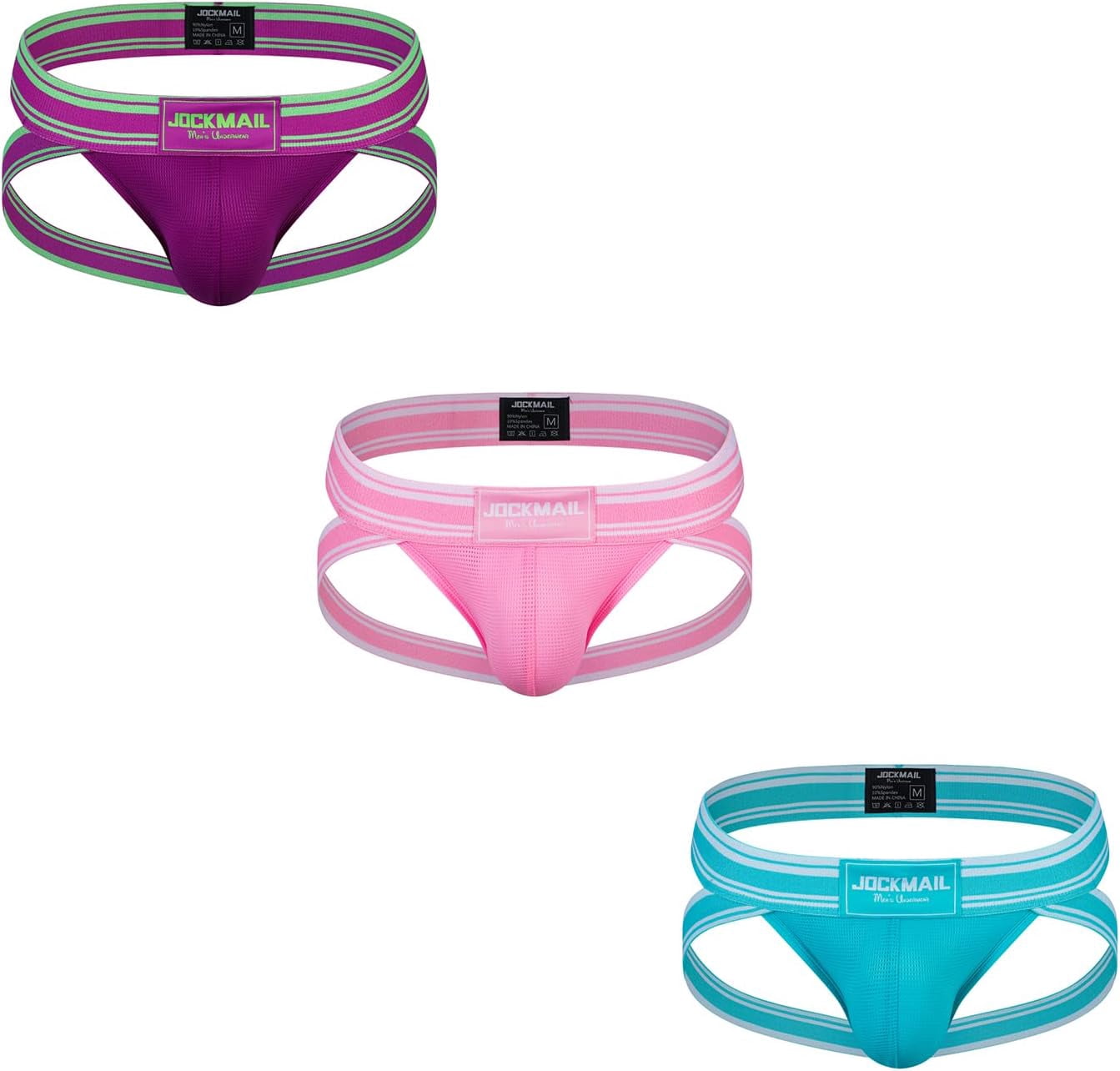 JOCKMAIL 3PCS/Pack Men Jockstrap Underwear Athletic Supporter Jockstrap ...