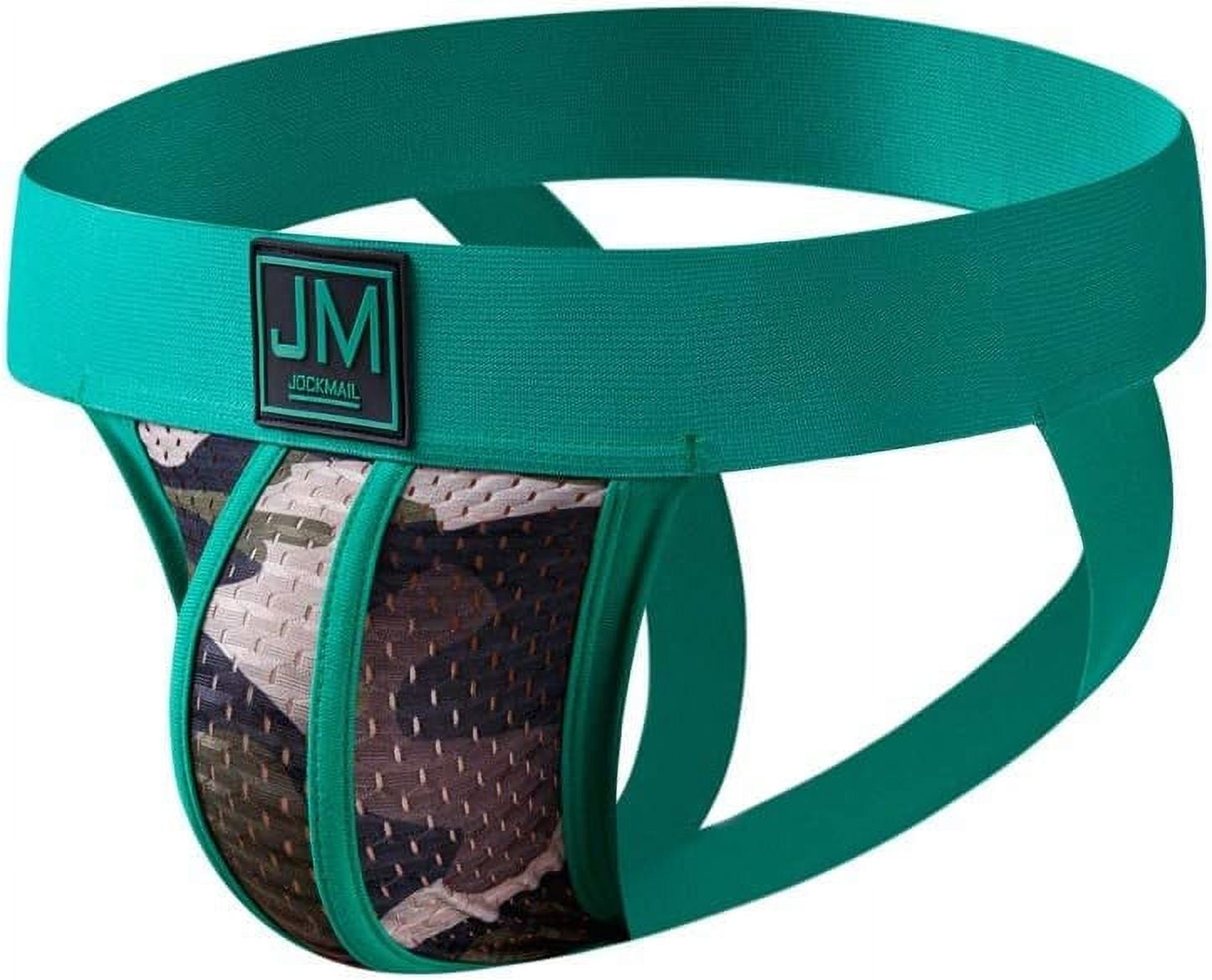 Jockmail Camouflage Mens Jockstraps Underwear Mesh Low Rise Stretch