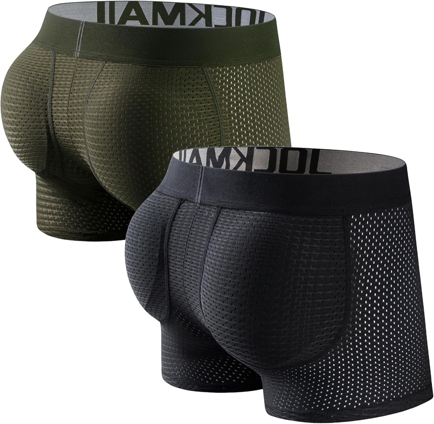 JOCKMAIL Men's Boxer Briefs Mesh Mens Underwear Boxer Back Mens Padded ...