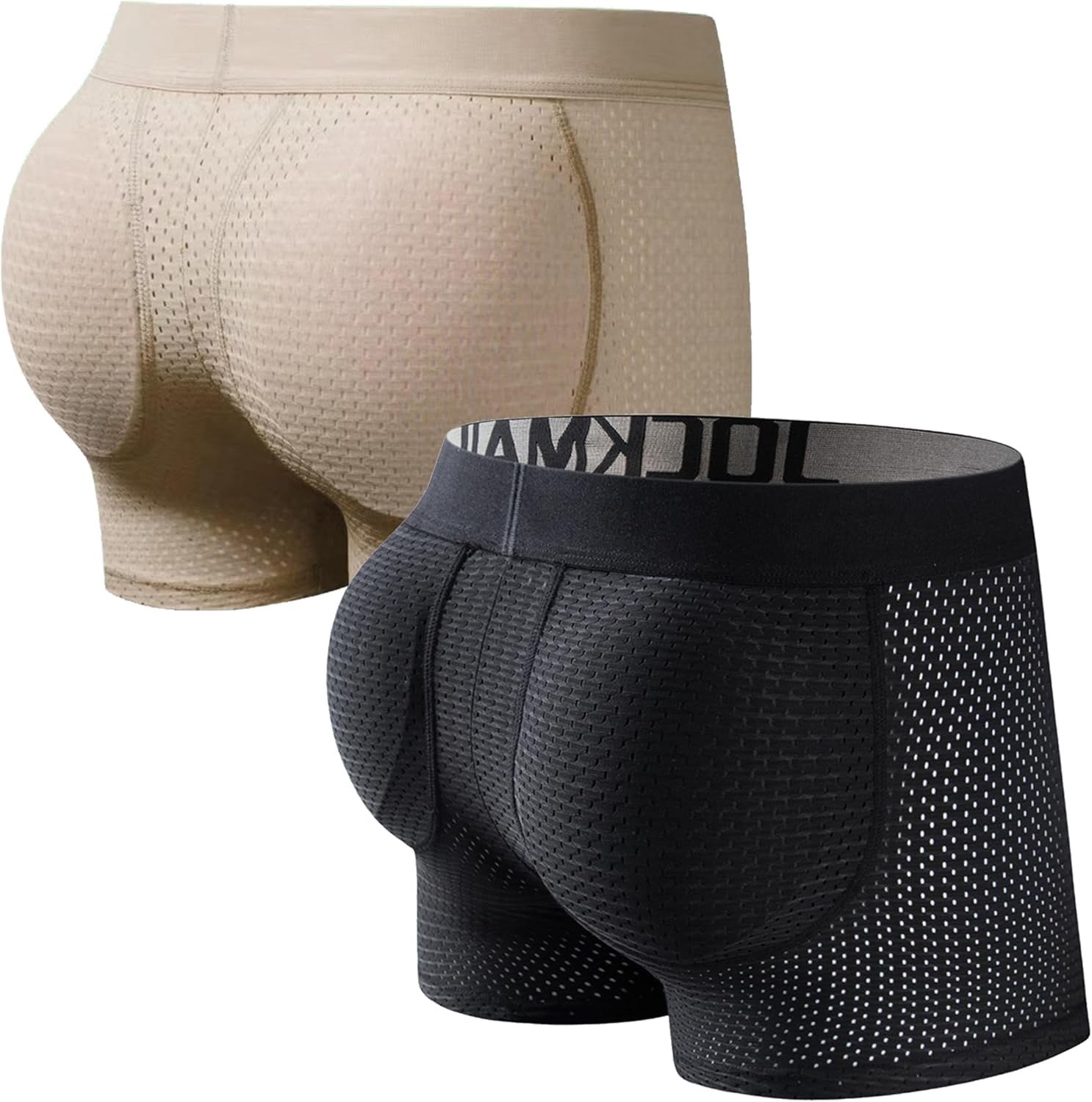 JOCKMAIL Men's Boxer Briefs Mesh Mens Underwear Boxer Back Mens Padded ...