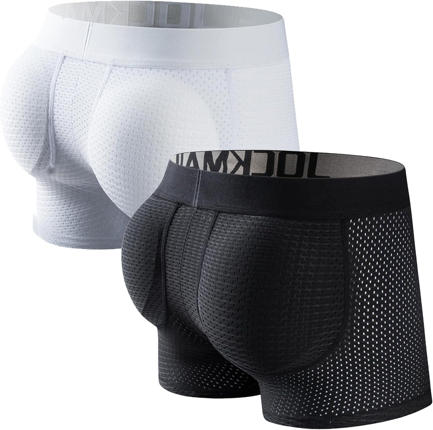 JOCKMAIL Men's Boxer Briefs Mesh Mens Underwear Boxer Back Mens Padded ...