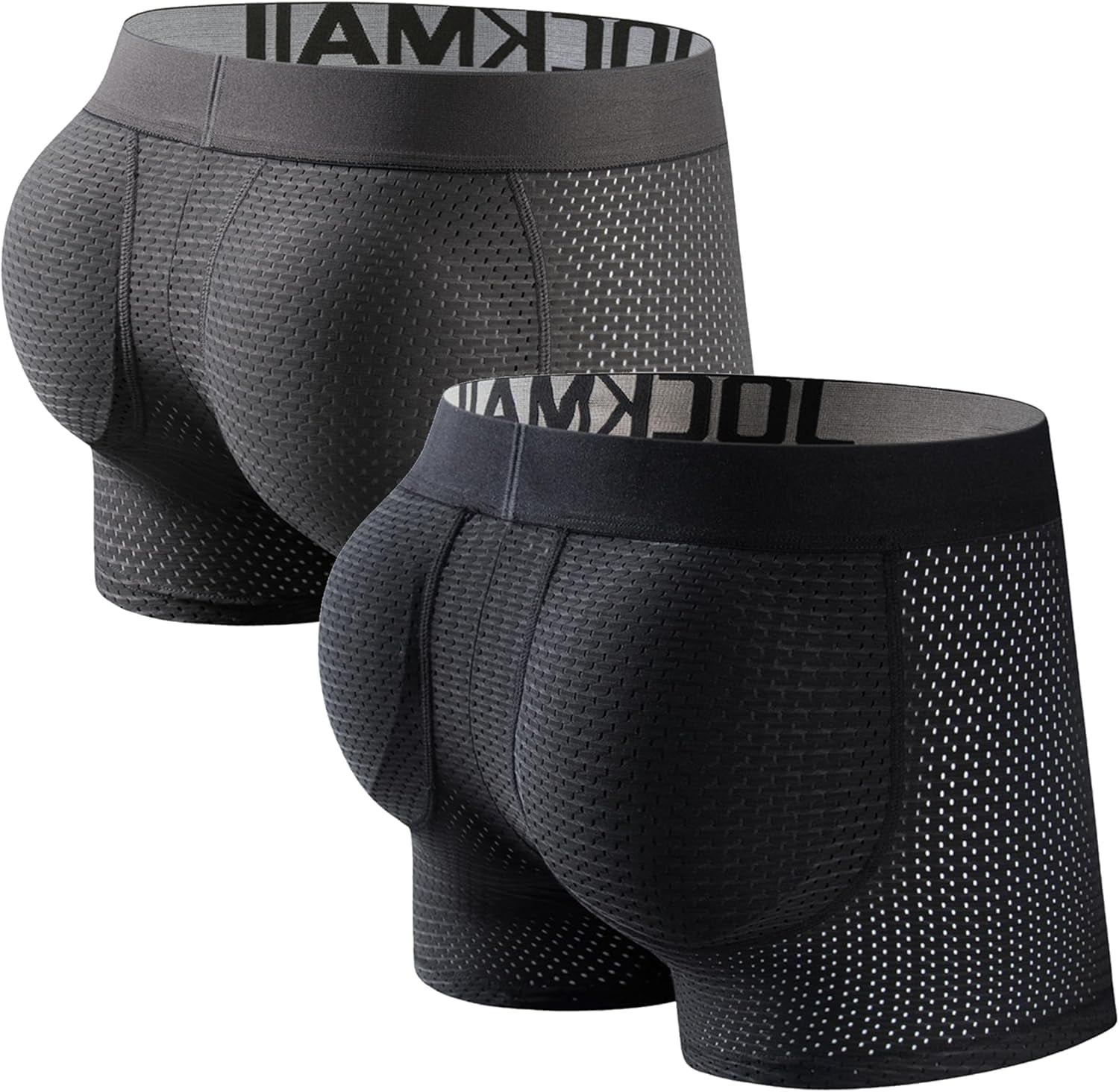 JOCKMAIL Men's Boxer Briefs Mesh Mens Underwear Boxer Back Mens Padded ...