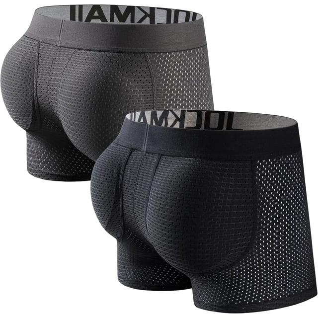 JOCKMAIL Men's Boxer Briefs Mesh Mens Underwear Boxer Back Mens Padded ...