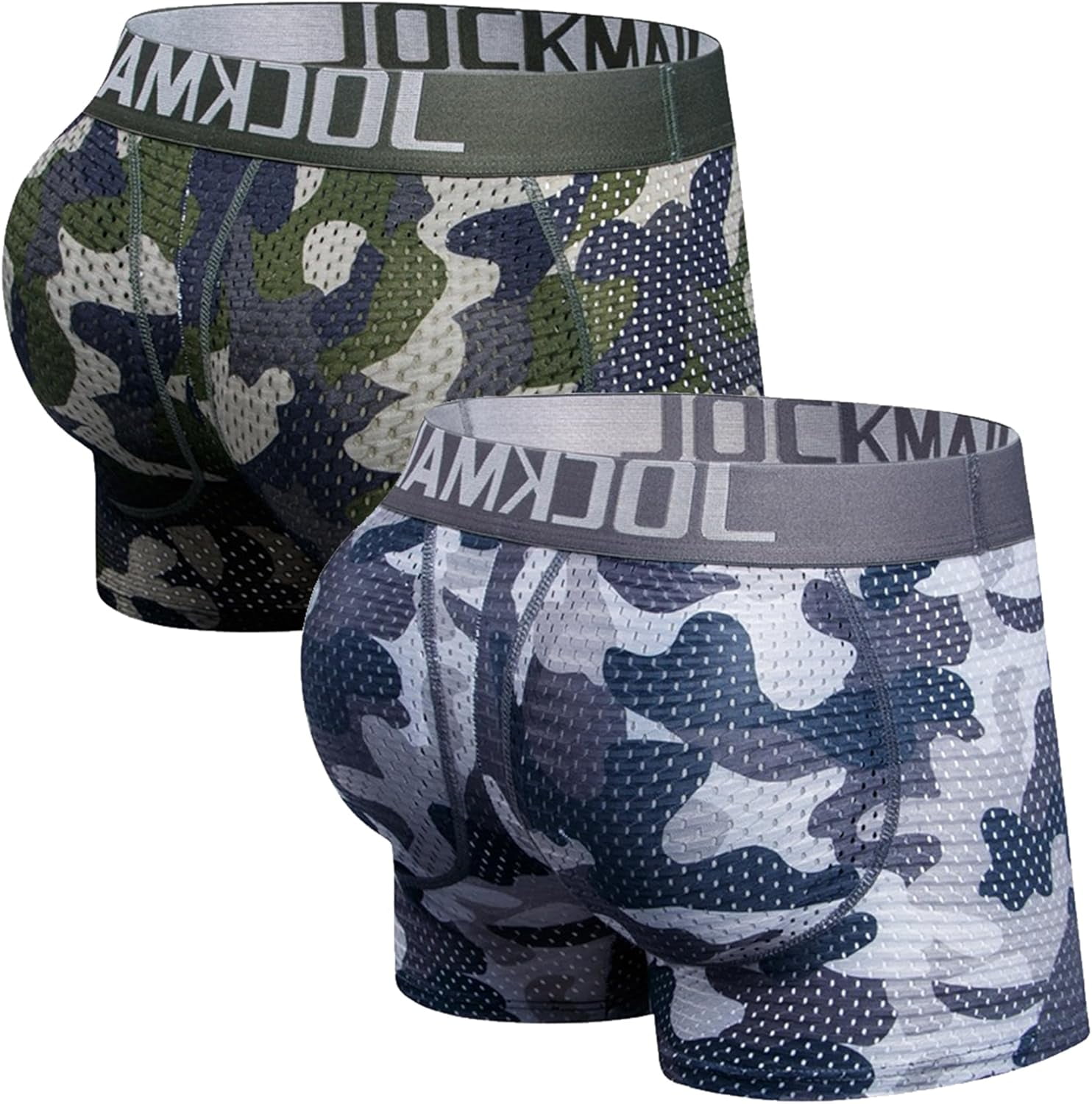 JOCKMAIL Men's Boxer Briefs Mesh Mens Underwear Boxer Back Mens Padded ...