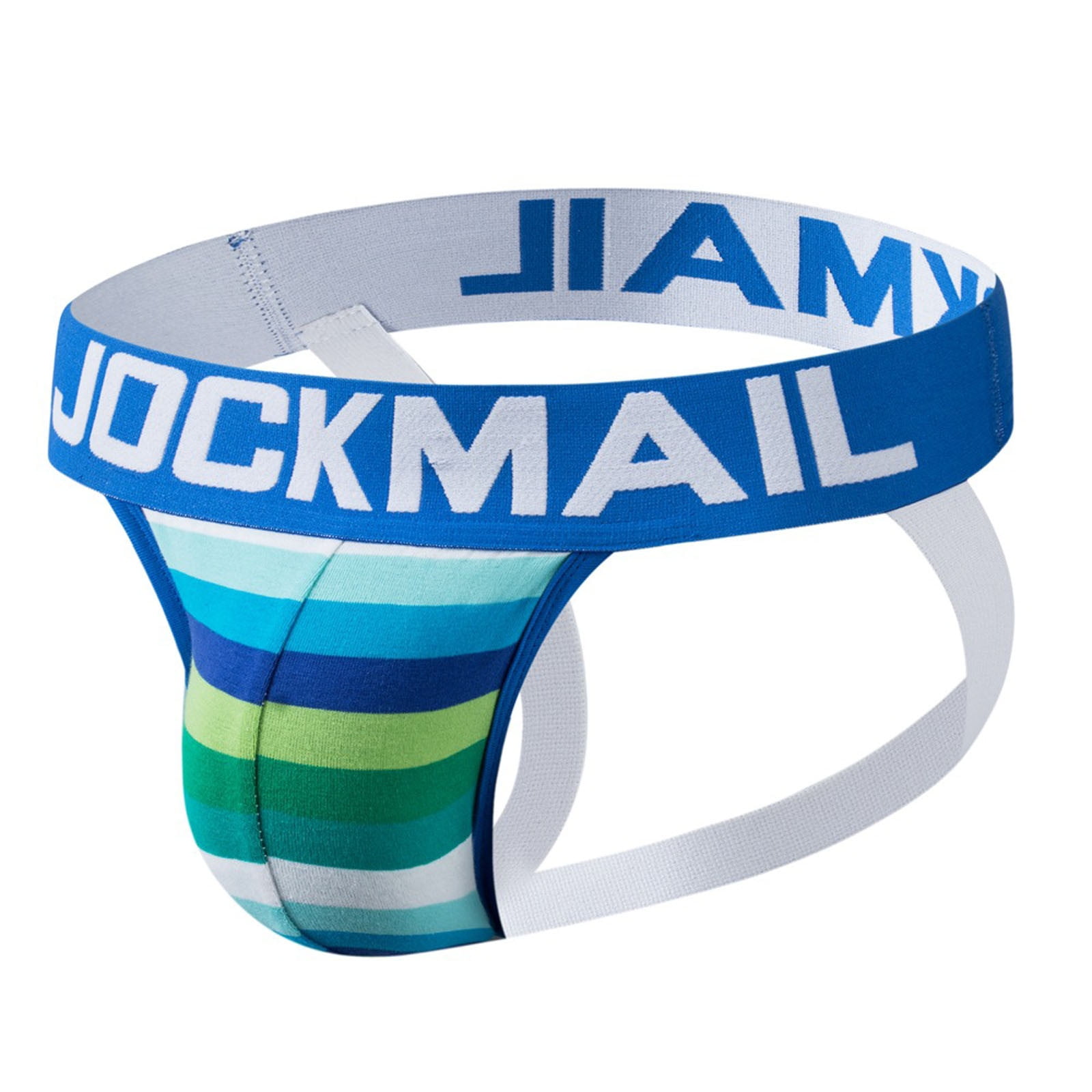 JOCKMAIL Men's Briefs Jock Strap Athletic Supporter Rainbow Cotton Sport Underwear Backless ...