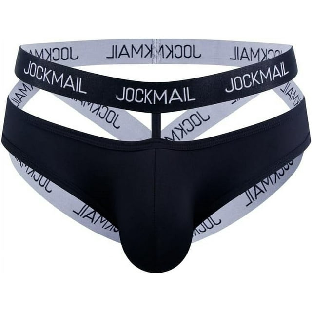 JOCKMAIL Men's Sexy Jockstrap Ice Silk Breathable Thongs Men's Thong Jockstrap Underwear ...
