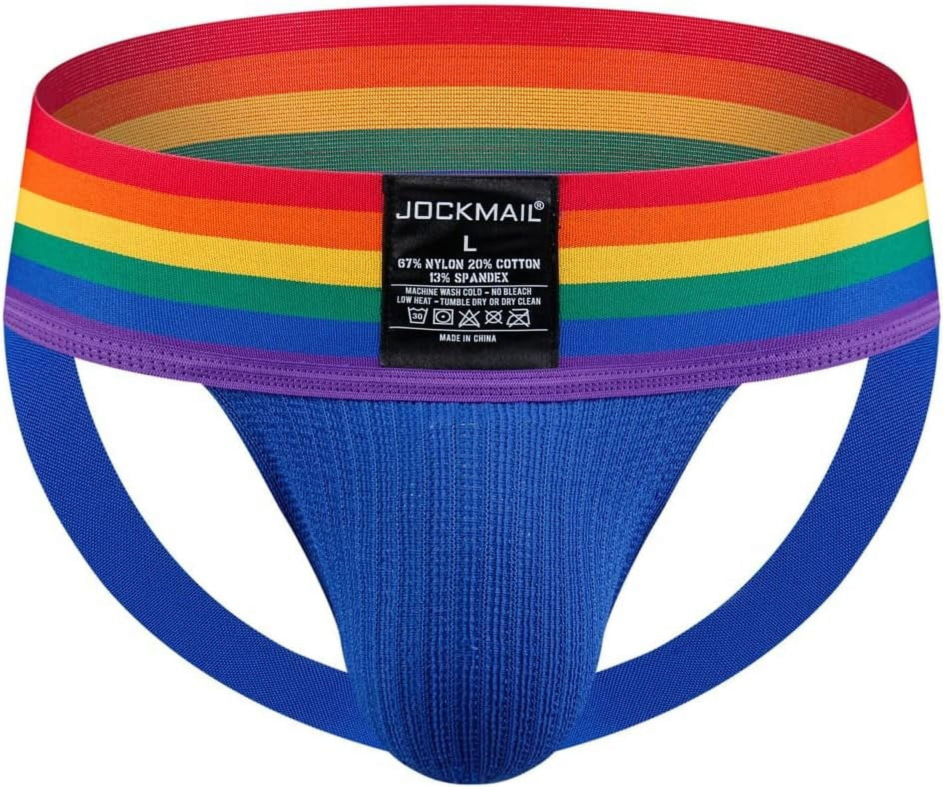 JOCKMAIL Mens Briefs Jockstrap Athletic Supporter Men Jockstrap Rainbow Men Sport Underwear ...