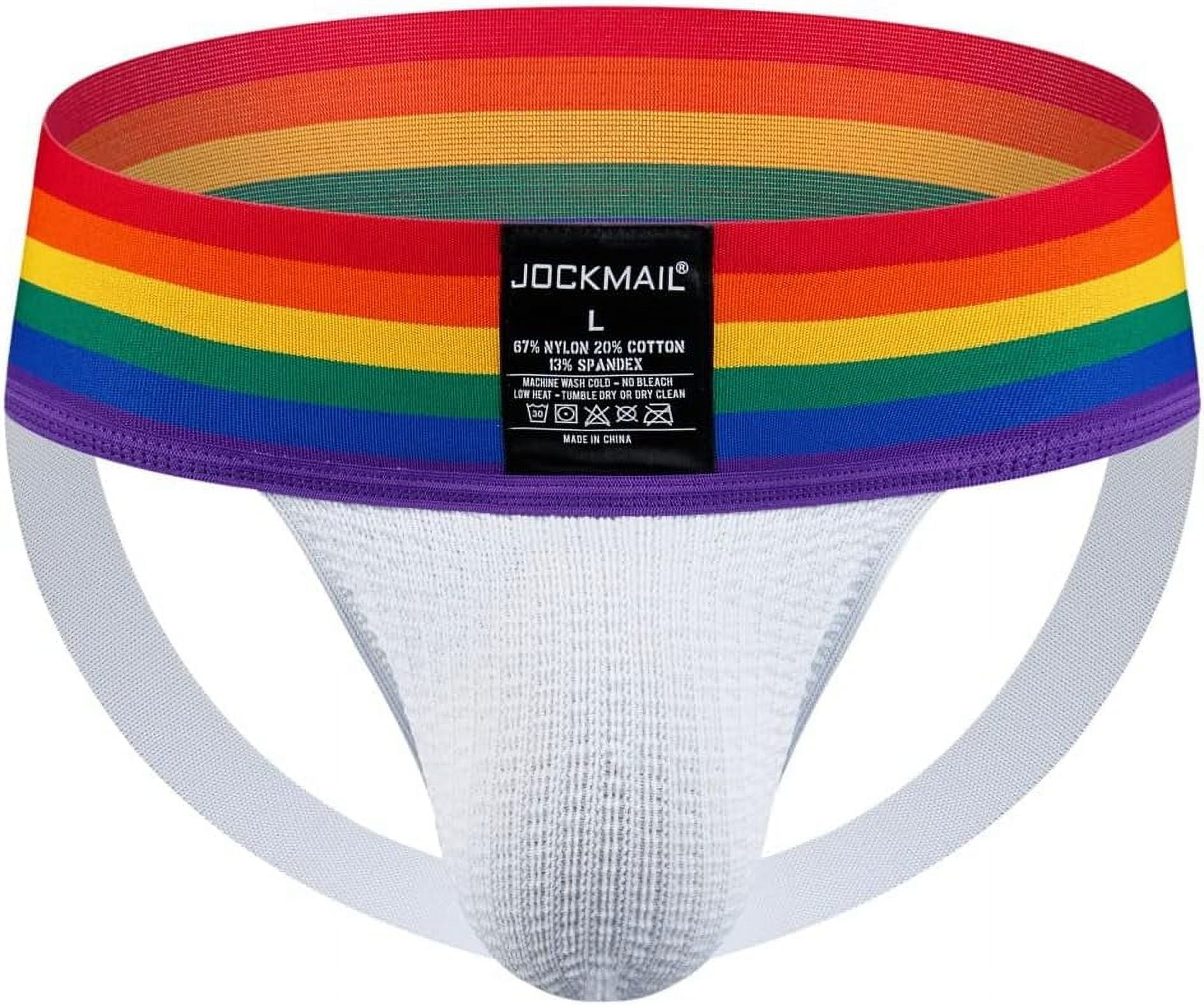 JOCKMAIL Mens Briefs Jockstrap Athletic Supporter Men Jockstrap Rainbow Men Sport Underwear ...