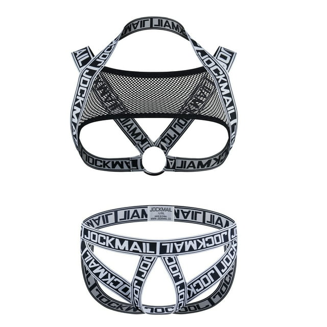 JOCKMAIL Mens Muscle Harness Shoulder Strap with Mens Jock Strap ...