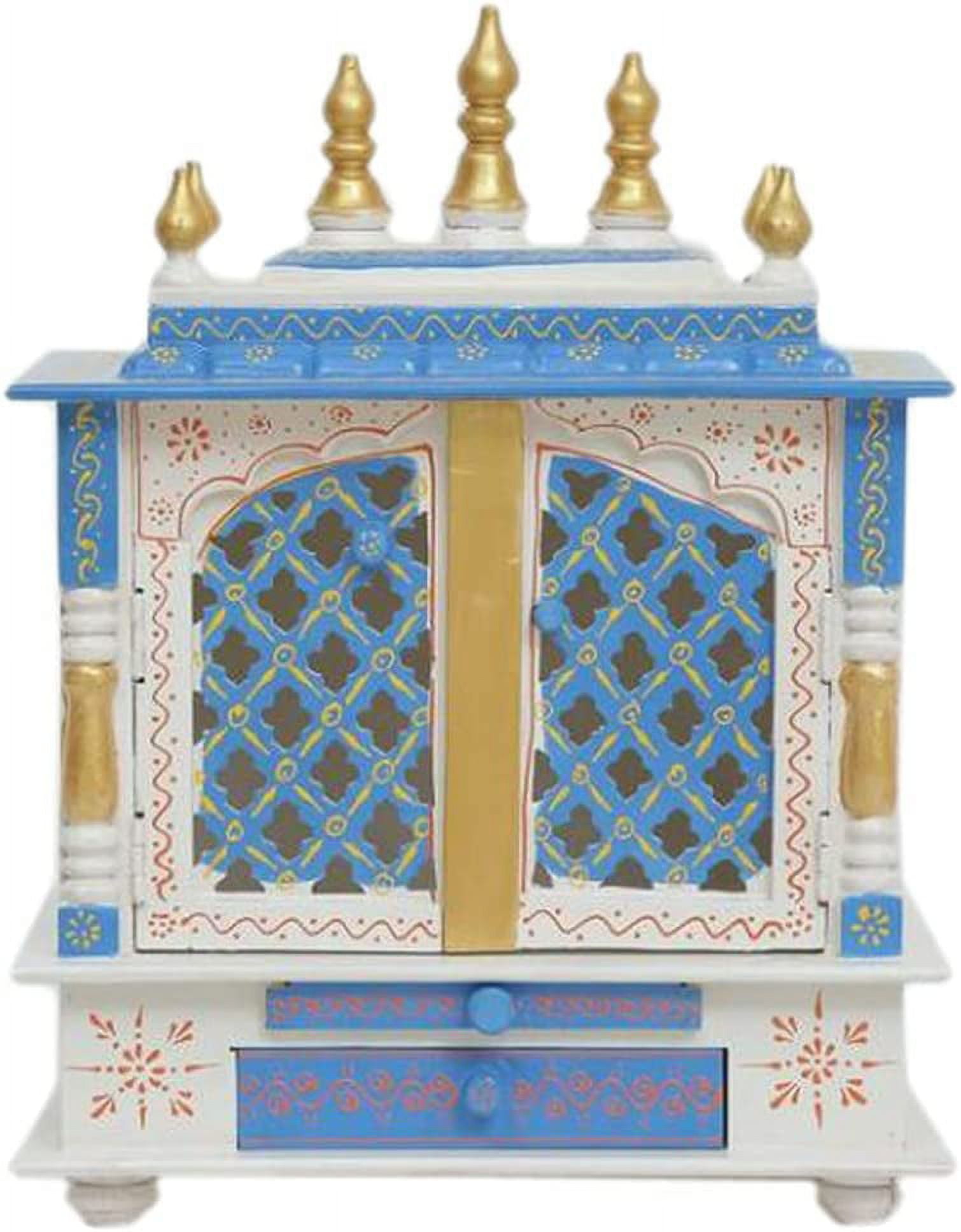 JODHPUR HANDICRAFTS MDF Wood Home Temple (18 inch x 12 inch x 24 inch ...