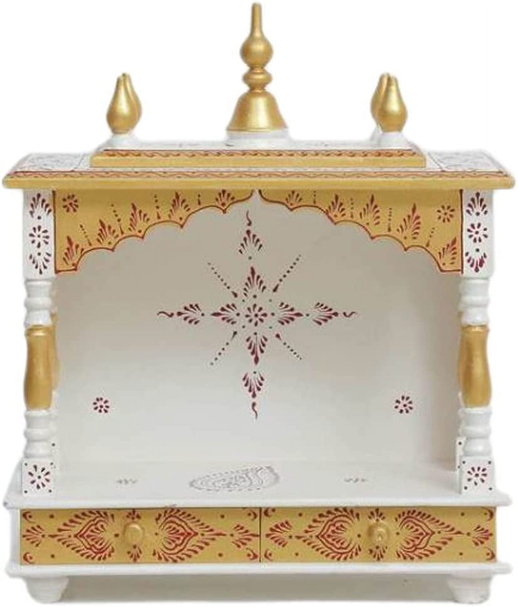 JODHPUR HANDICRAFTS MDF Wood Home Temple (18 inch x 9 inch x 22 inch ...