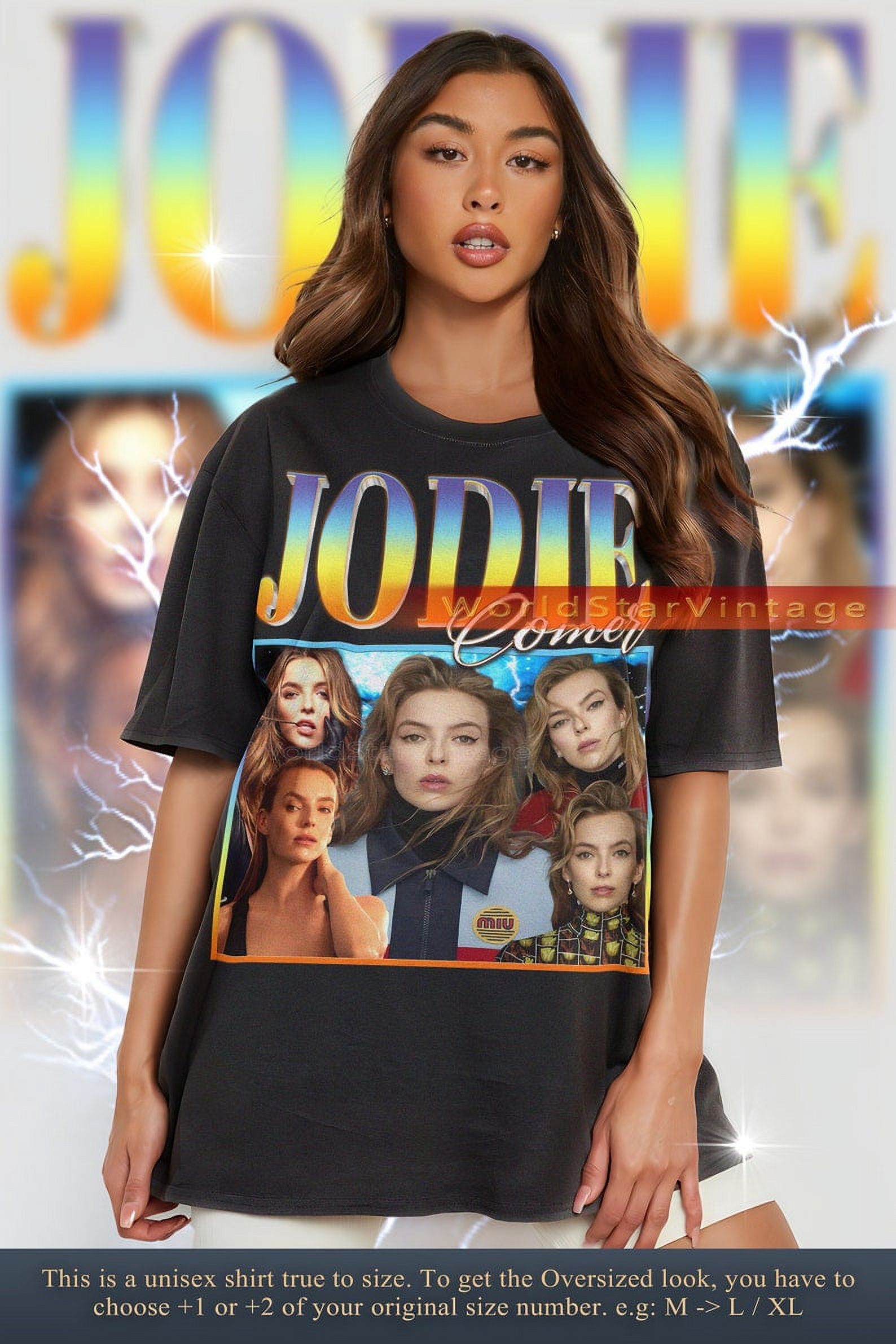 JODIE COMER Vintage Shirt, Jodie Comer Homage Tshirt, Jodie Comer Fan ...