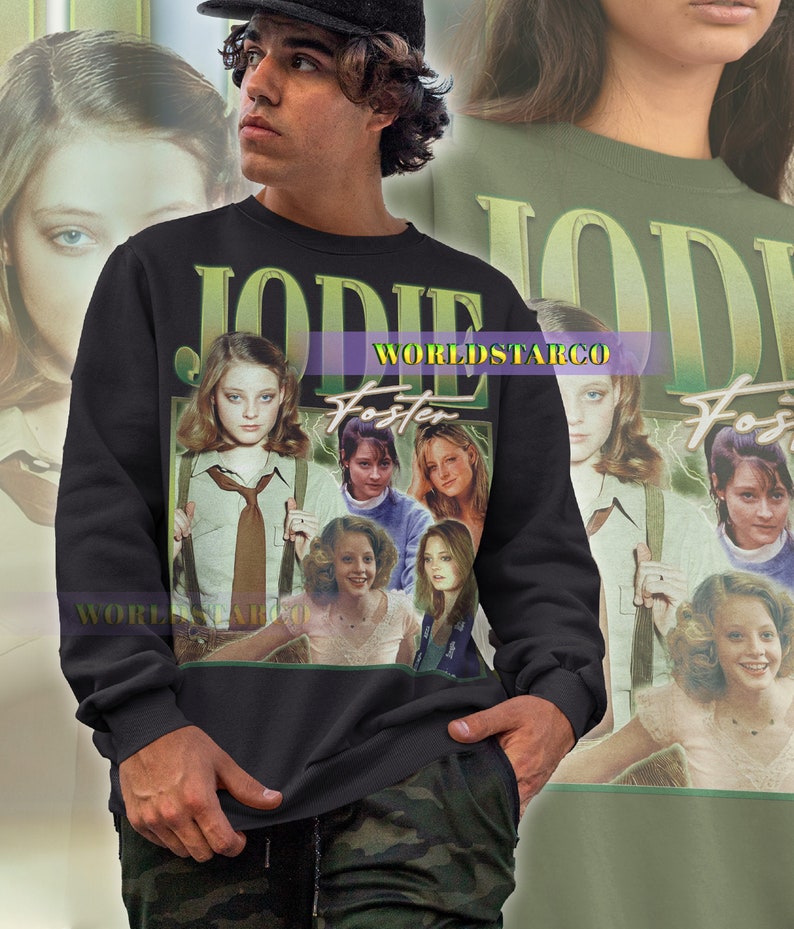 JODIE FOSTER Sweatshirt, Jodie Foster Homage Sweatshirtter, Jodie ...